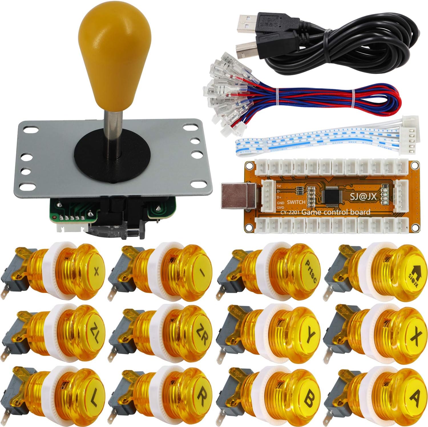 Amazon.com: SJ@JX Arcade Game Controller USB Encoder Gamepad ...