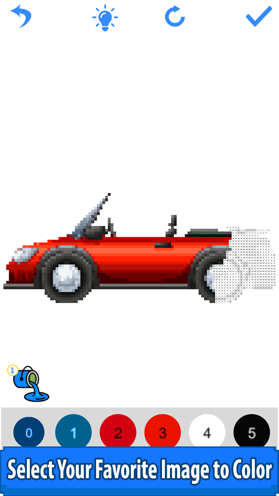 Vehicles Pixel Art Color By Number - Cars, Planes & Bikes Coloring Book ...