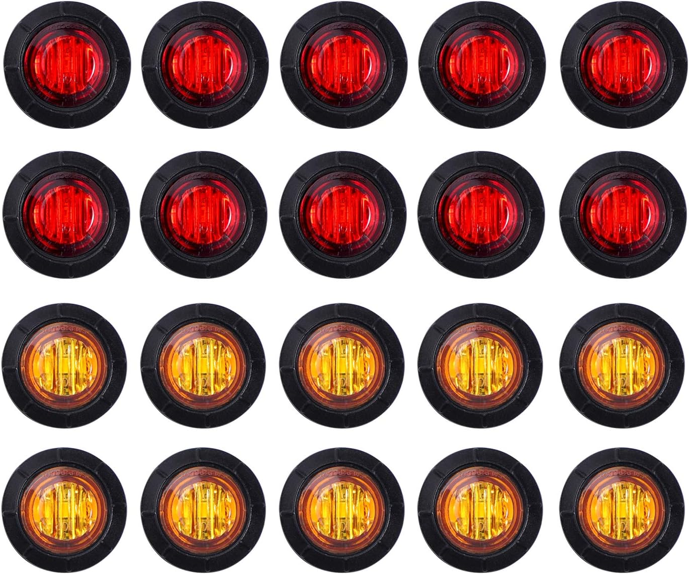 Amazon.com: 10 USA Made 3/4" RED LED Clearance Marker Bullet Grommet ...