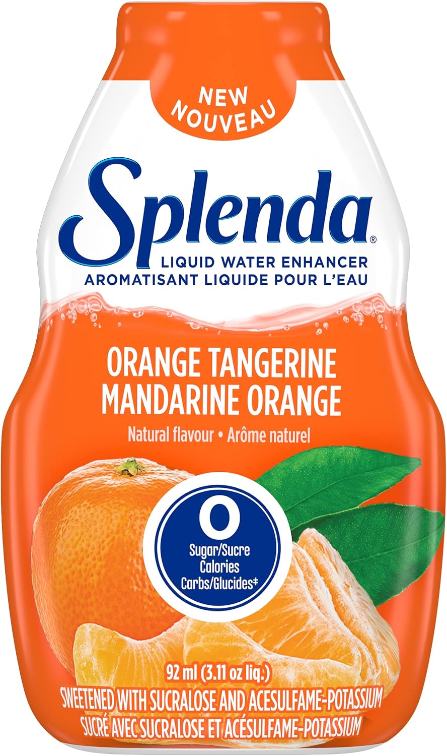 SPLENDA Gouttes rehausseurs d'eau liquide, saveur orange mandarine ...