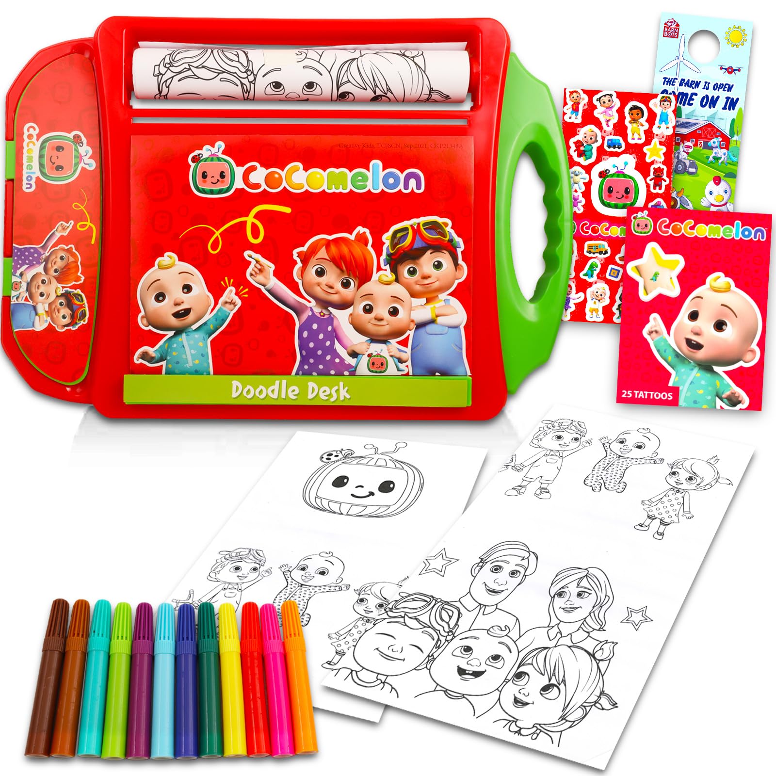 Buy Cocomelon Coloring Activity Doodle Desk Set - 17 Pc Arts and Crafts ...
