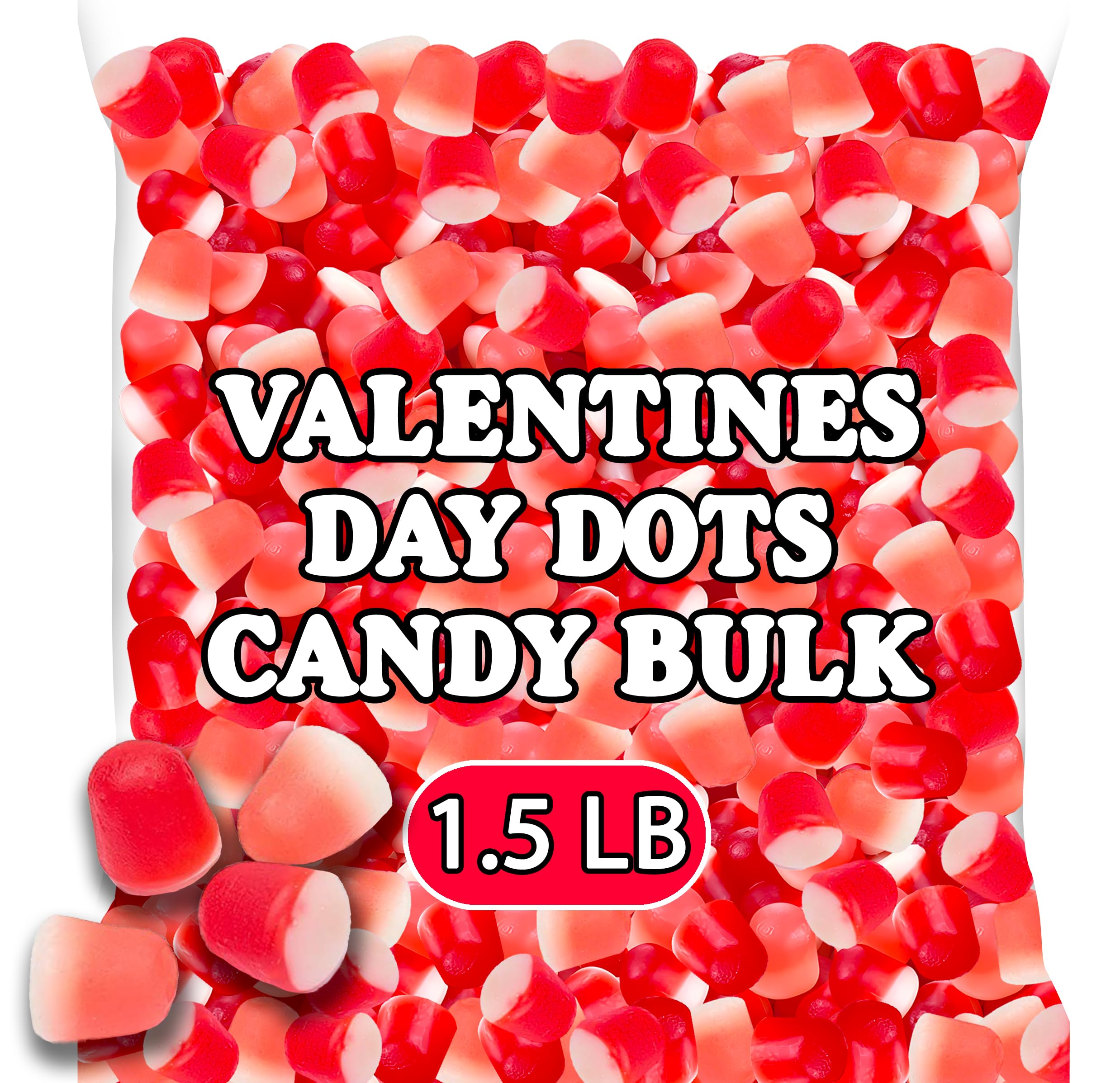 Amazon.com : Valentine's Day Dots Candy, Bulk 1.5 Lbs, Valentine's ...