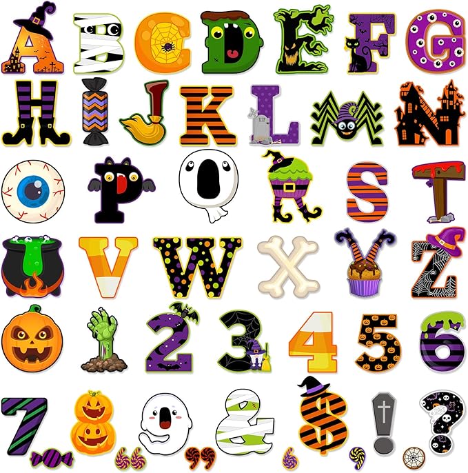 Amazon.com: Faccito 176 Pcs Halloween Bulletin Board Decorations ...