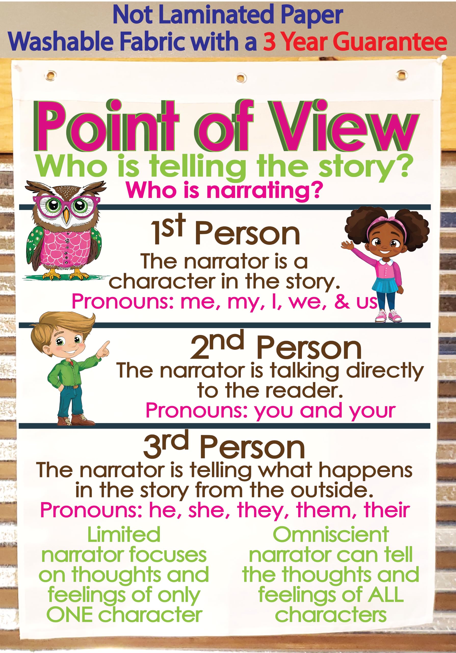 Amazon.com: Kristie's Classroom POINT OF VIEW Anchor Chart,*** 3 Year ...