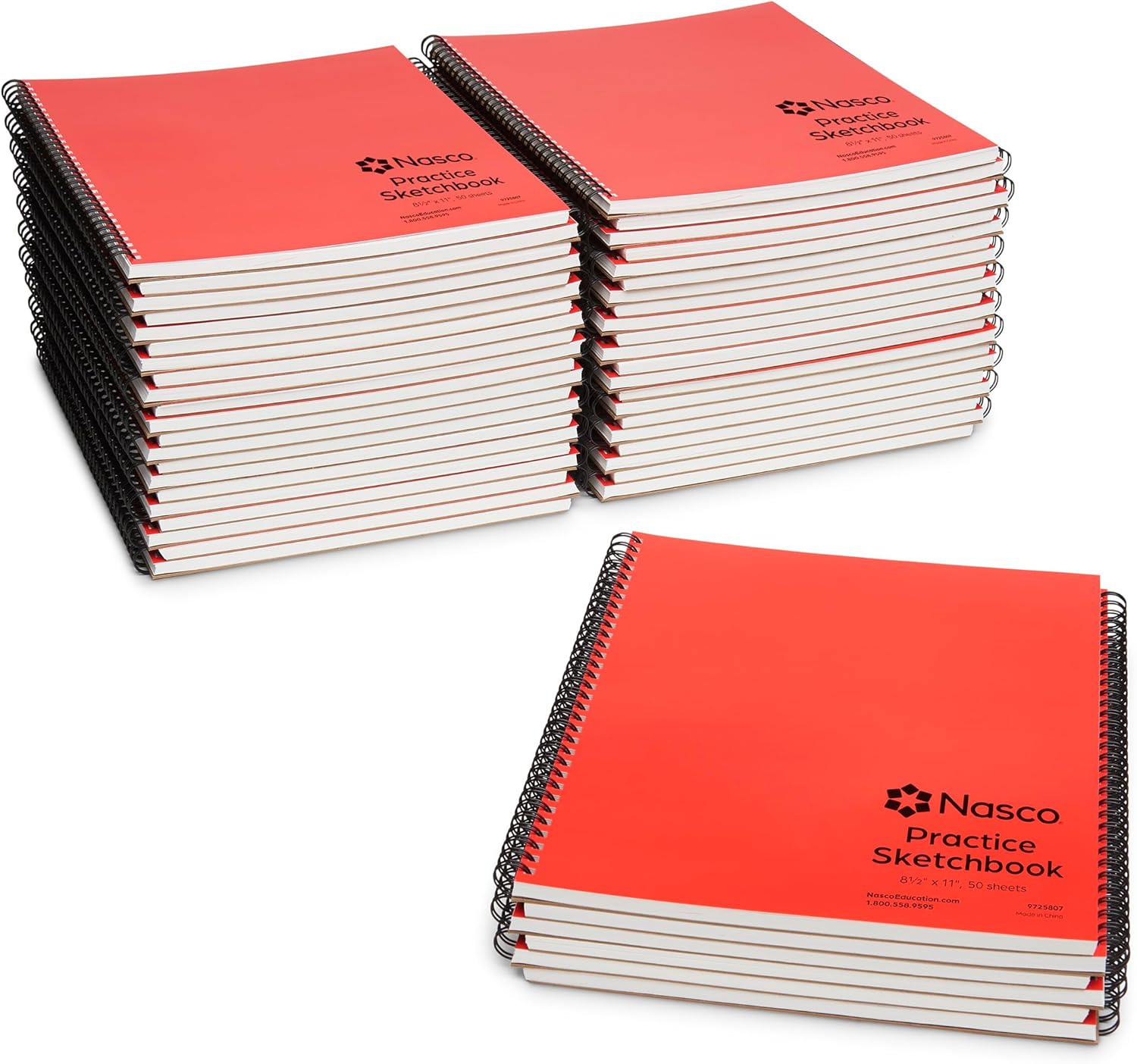 Amazon.com: Nasco 9742816 Softcover Practice Sketchbook Bulk Pack ...