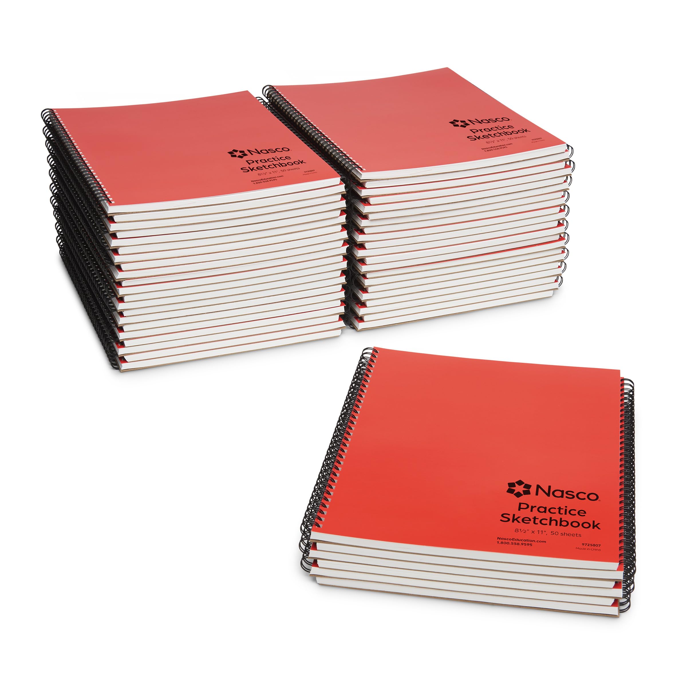 Amazon.com: Nasco 9742816 Softcover Practice Sketchbook Bulk Pack ...