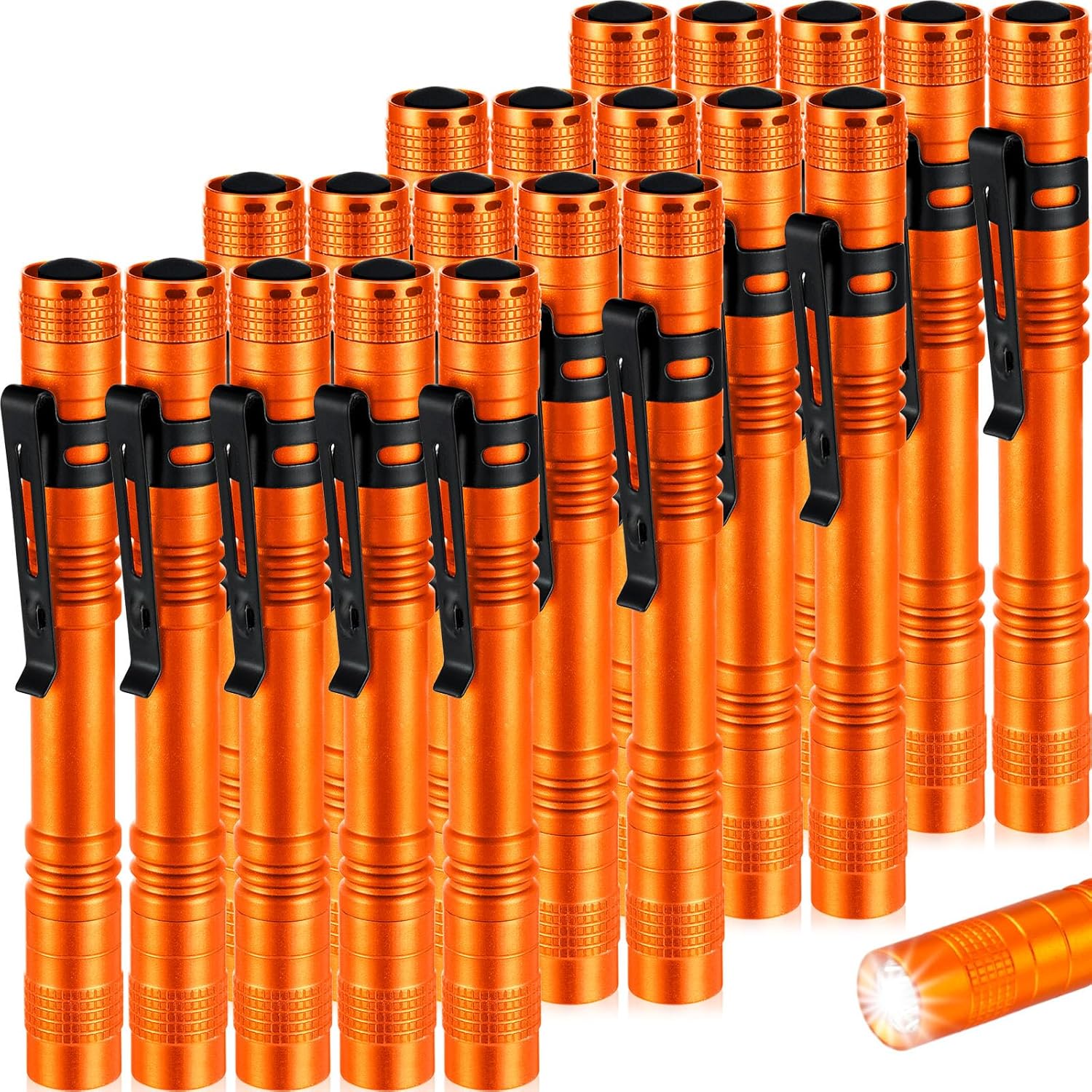 Hortsun 20 Pcs Mini Pen Light Flashlights Gifts for Fathers Day Pocket ...