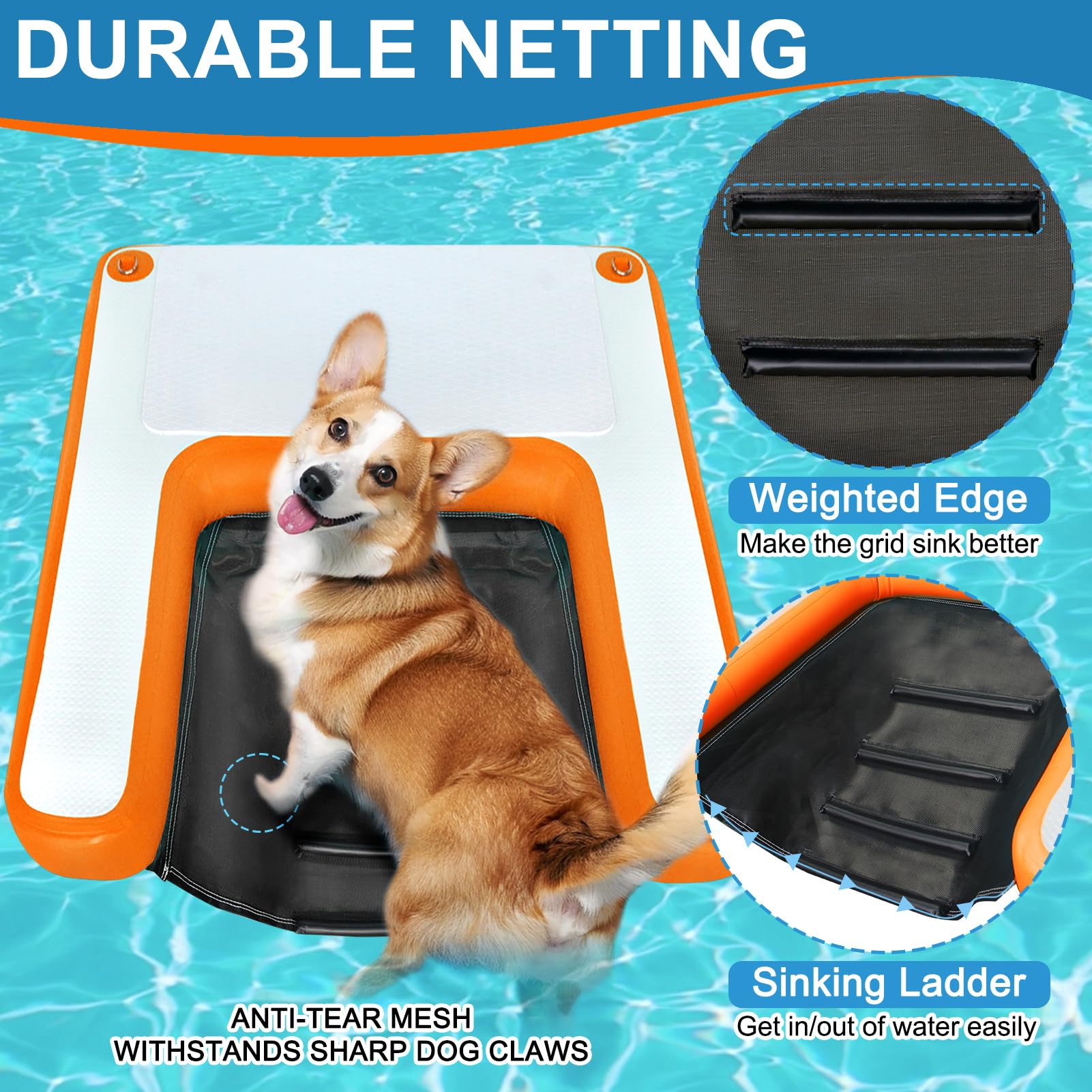 Snapklik.com : VOFiTNY Inflatable Dog Pool Ramp Portable Floating ...