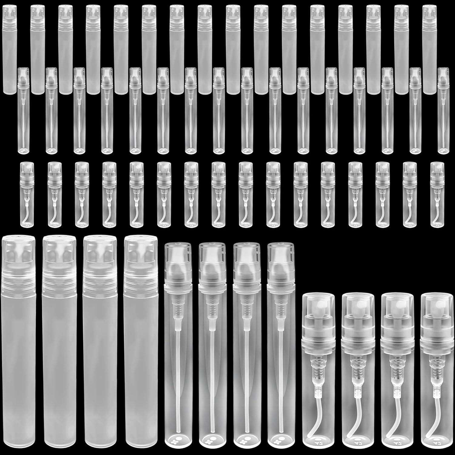 Amazon.com: 60 Pack Mini Spray Bottle Clear Small Empty Sample ...