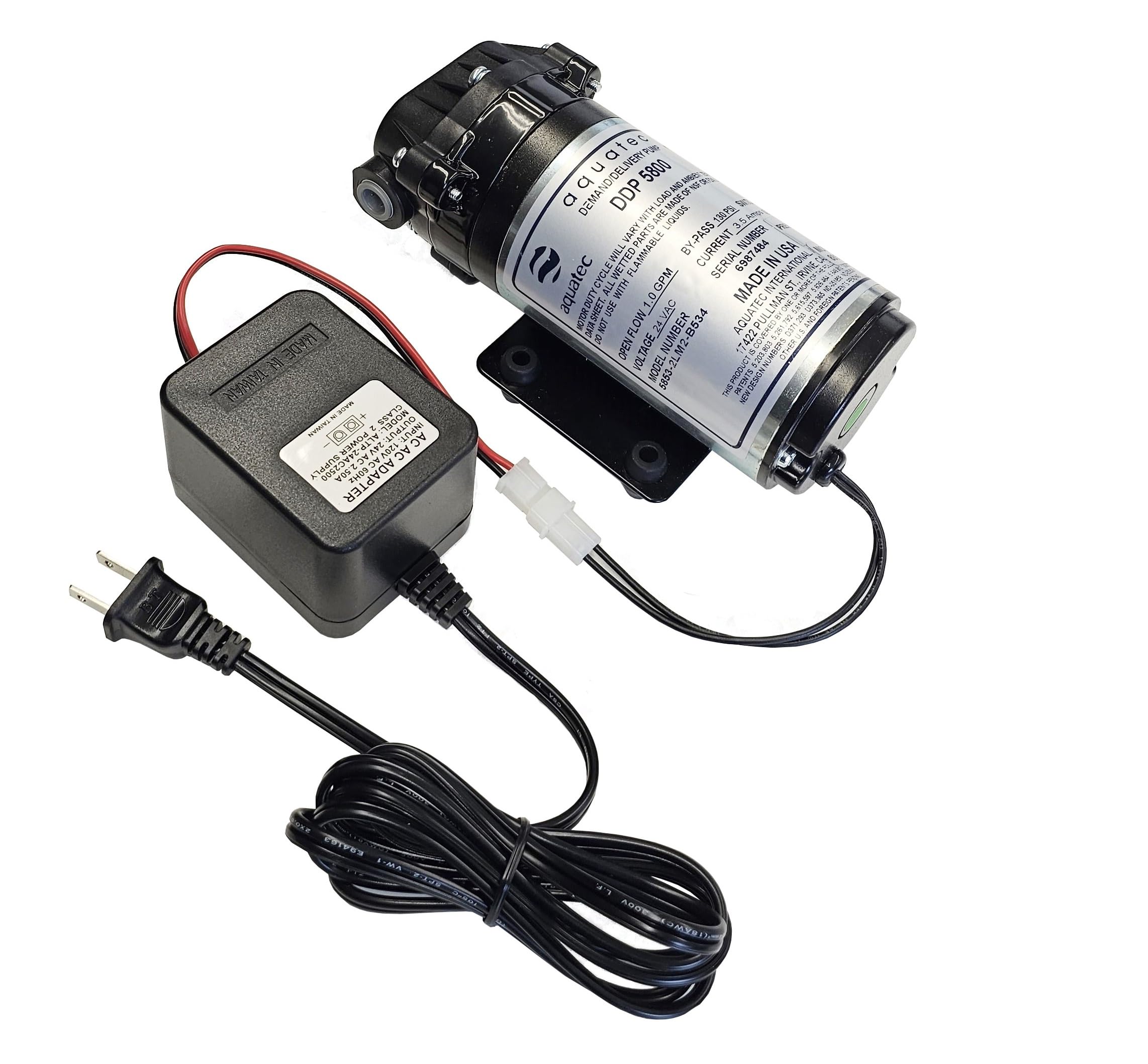 Amazon.com : Aquatec Larger Booster Pump + 2.5 Amp transformer for ...