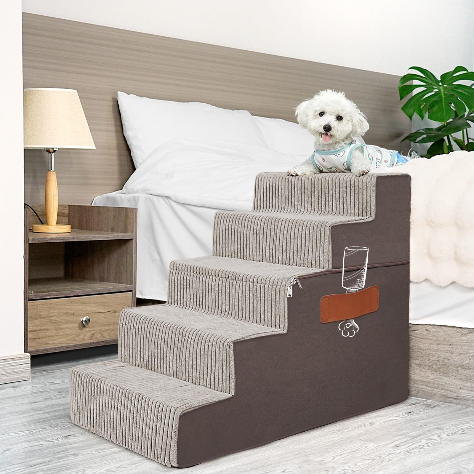 Snapklik.com : Supet Dog Stairs For Small Medium Dogs To Get On Bed