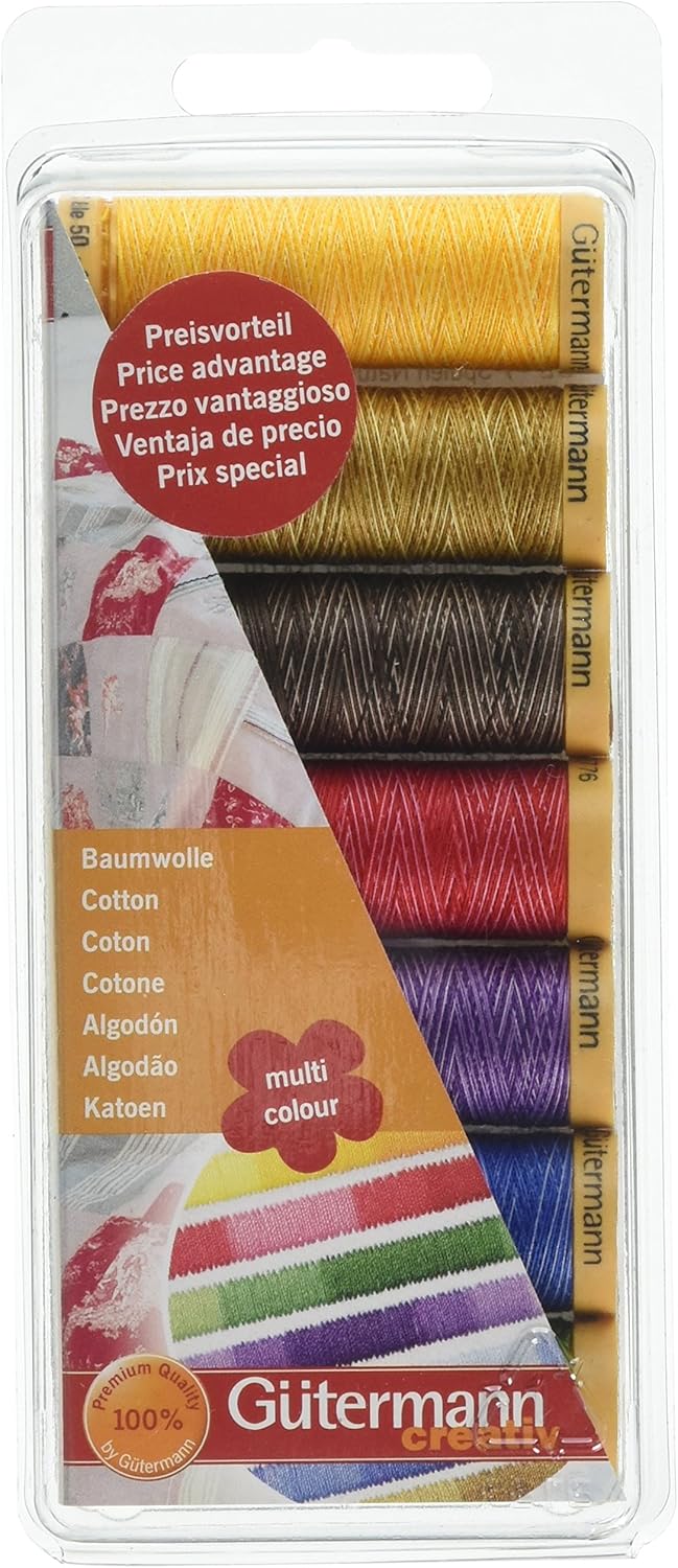 Amazon.com: Gutermann Cotton 50 Thread Set, Multi-Colour, 7 x 100 m