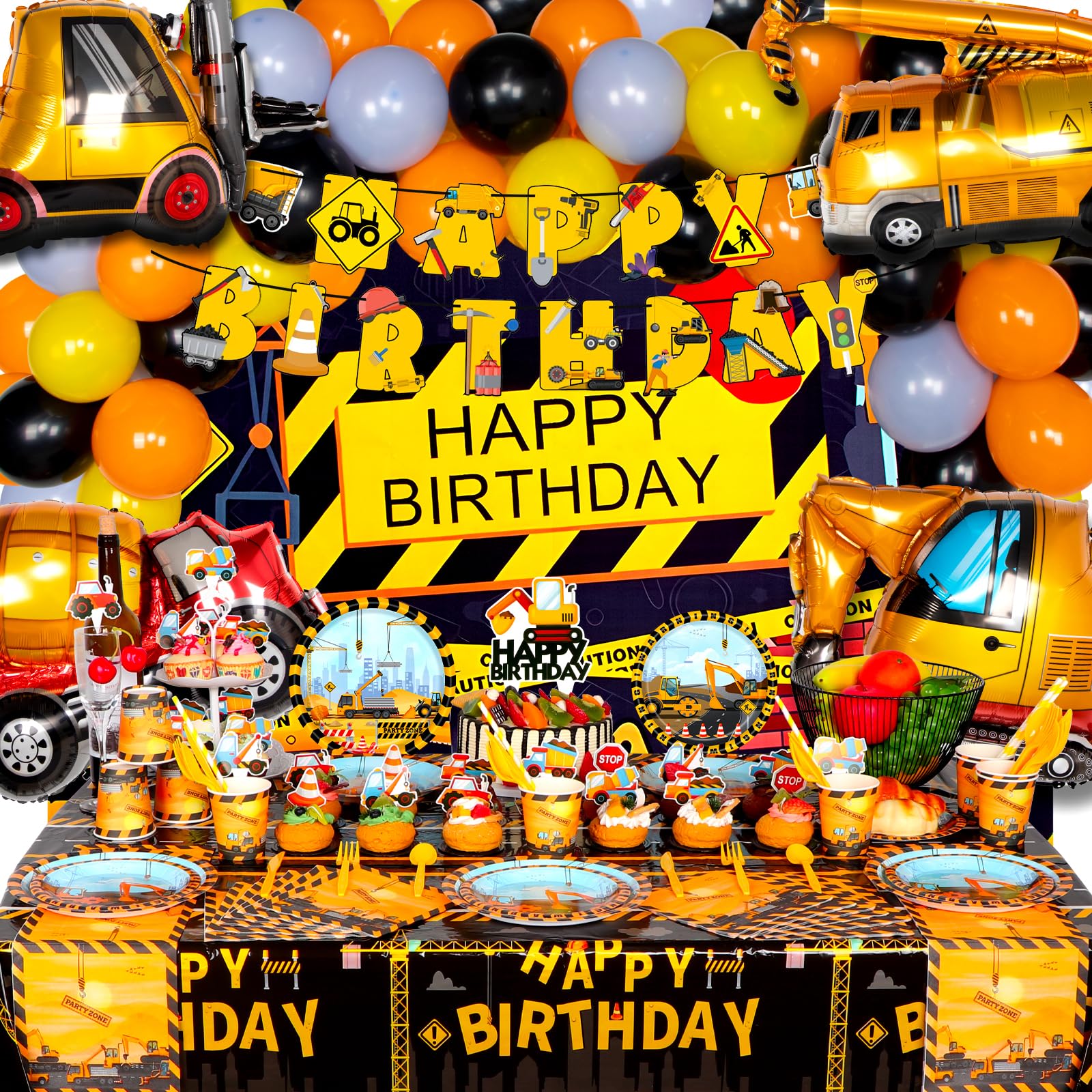 Construction Trucks Birthday Supplies