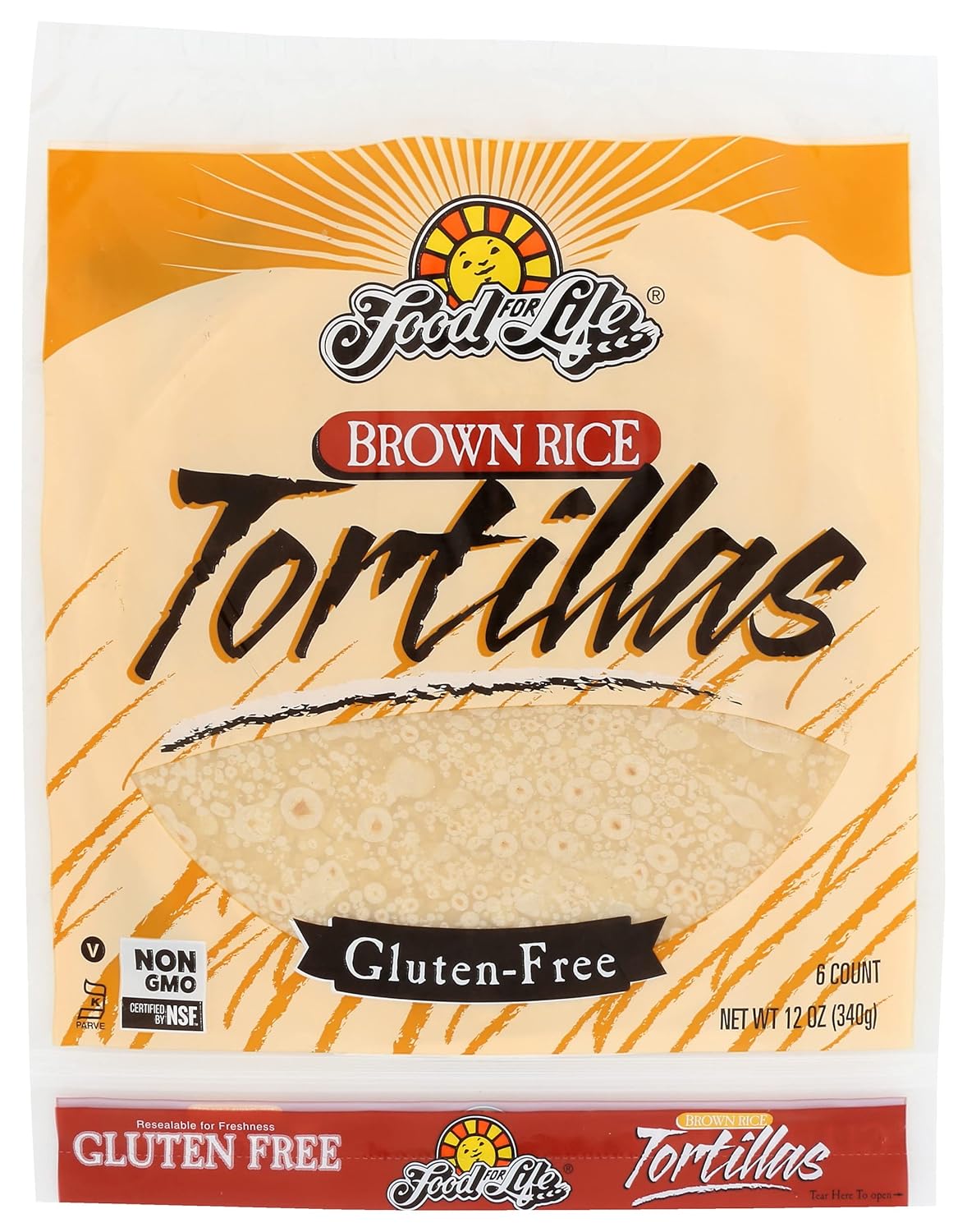 Amazon.com: Food For Life Brown Rice Tortillas, Vegan, Kosher, Gluten ...