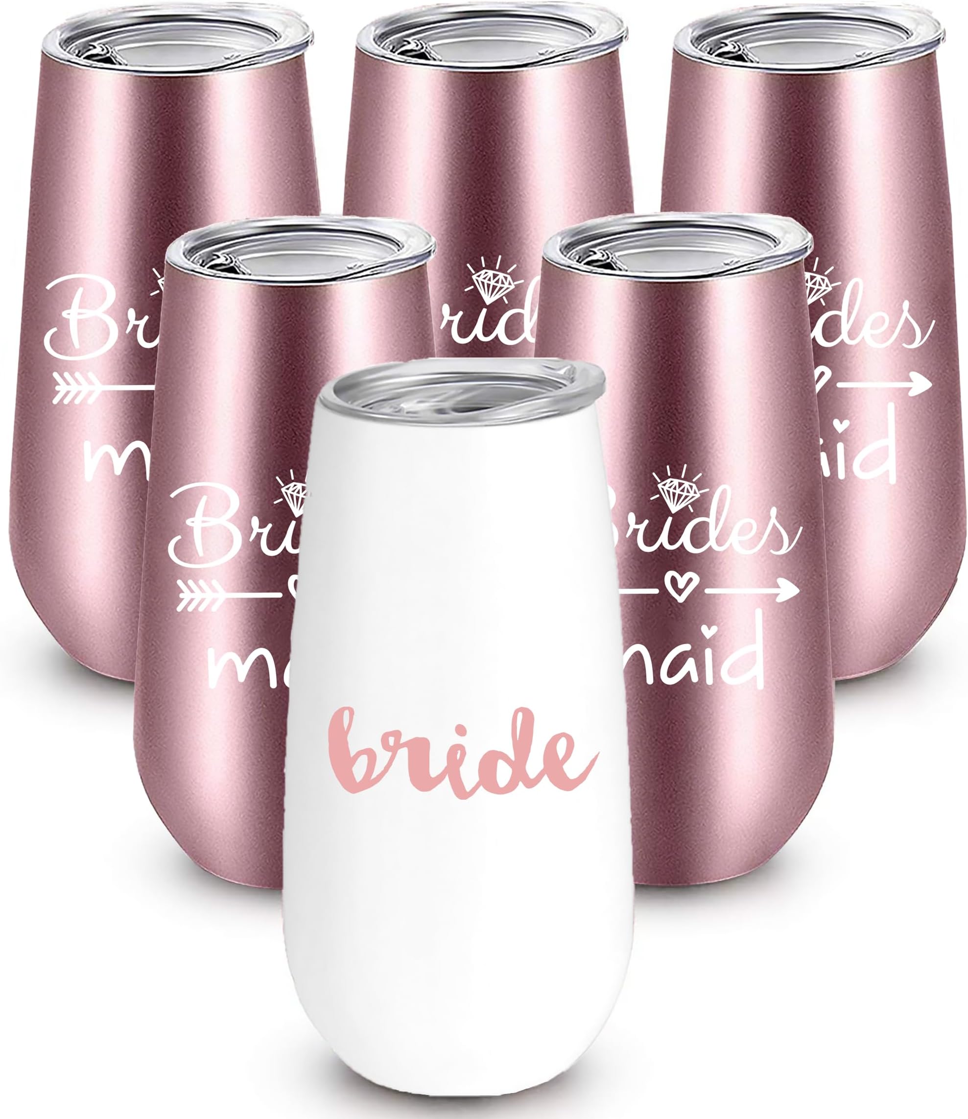 Amazon.com | 10 Pack Bride to Be Champagne Flute | 6 oz Bride Tribe ...