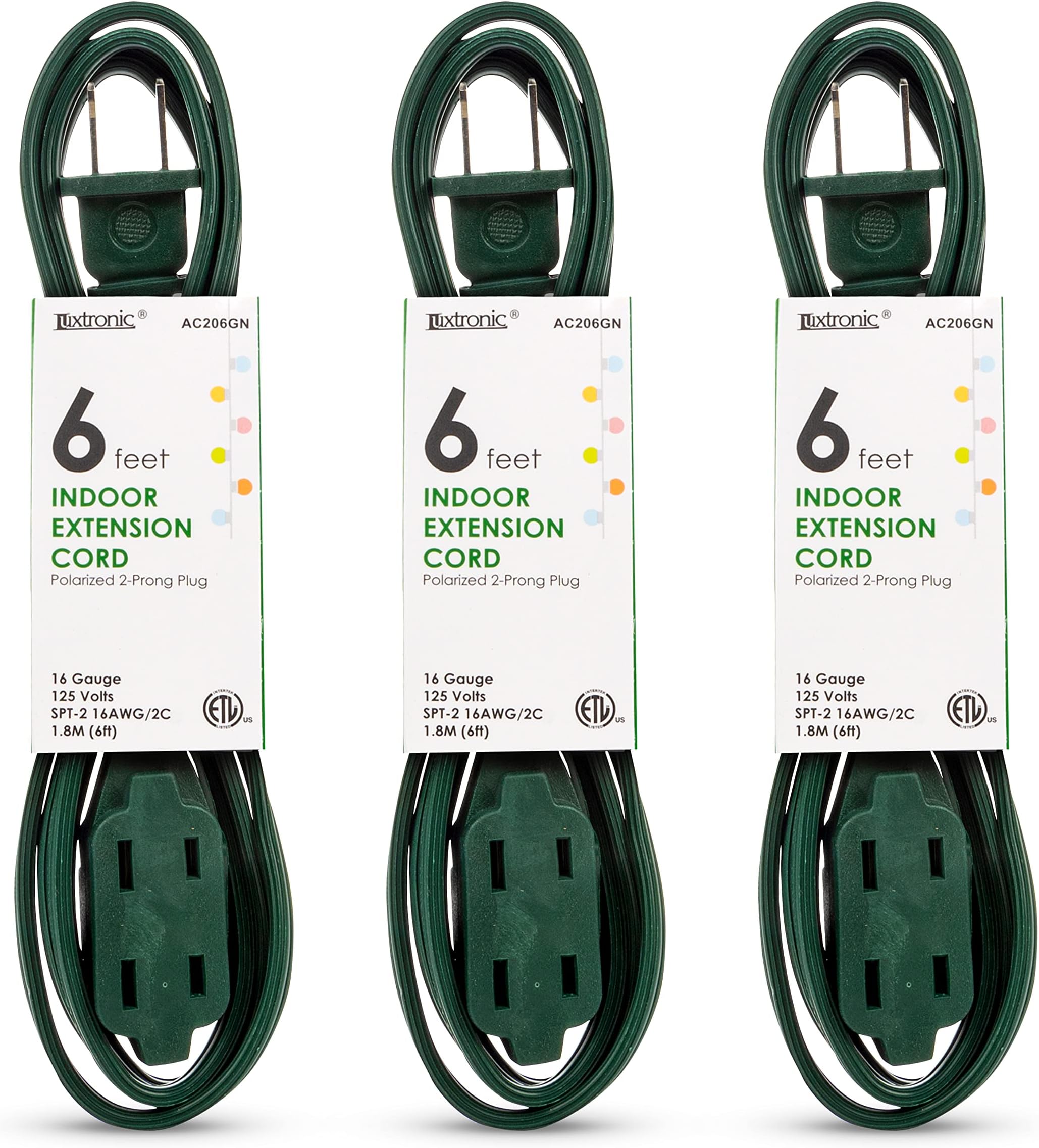 Amazon.com: Woods 12600G Extension Cord, 6 Foot, Green (Pack of 2 ...