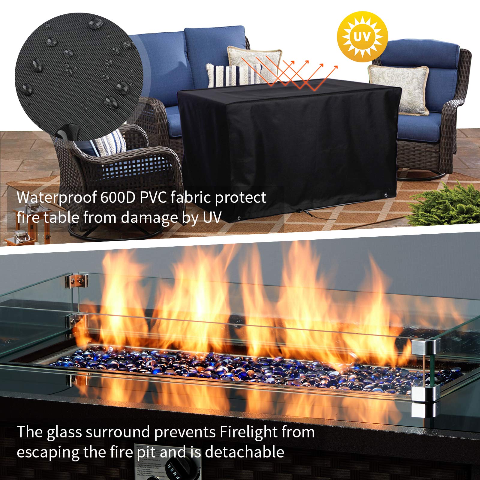 U-Max 44In Outdoor Propane Gas Fire Pit Table at Janelle Mayo blog