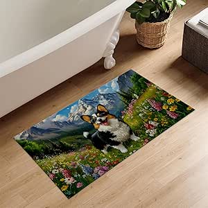 Amazon.com: Kibue Adorable Corgi Indoor Door Mat, Welcome Entry Funny ...