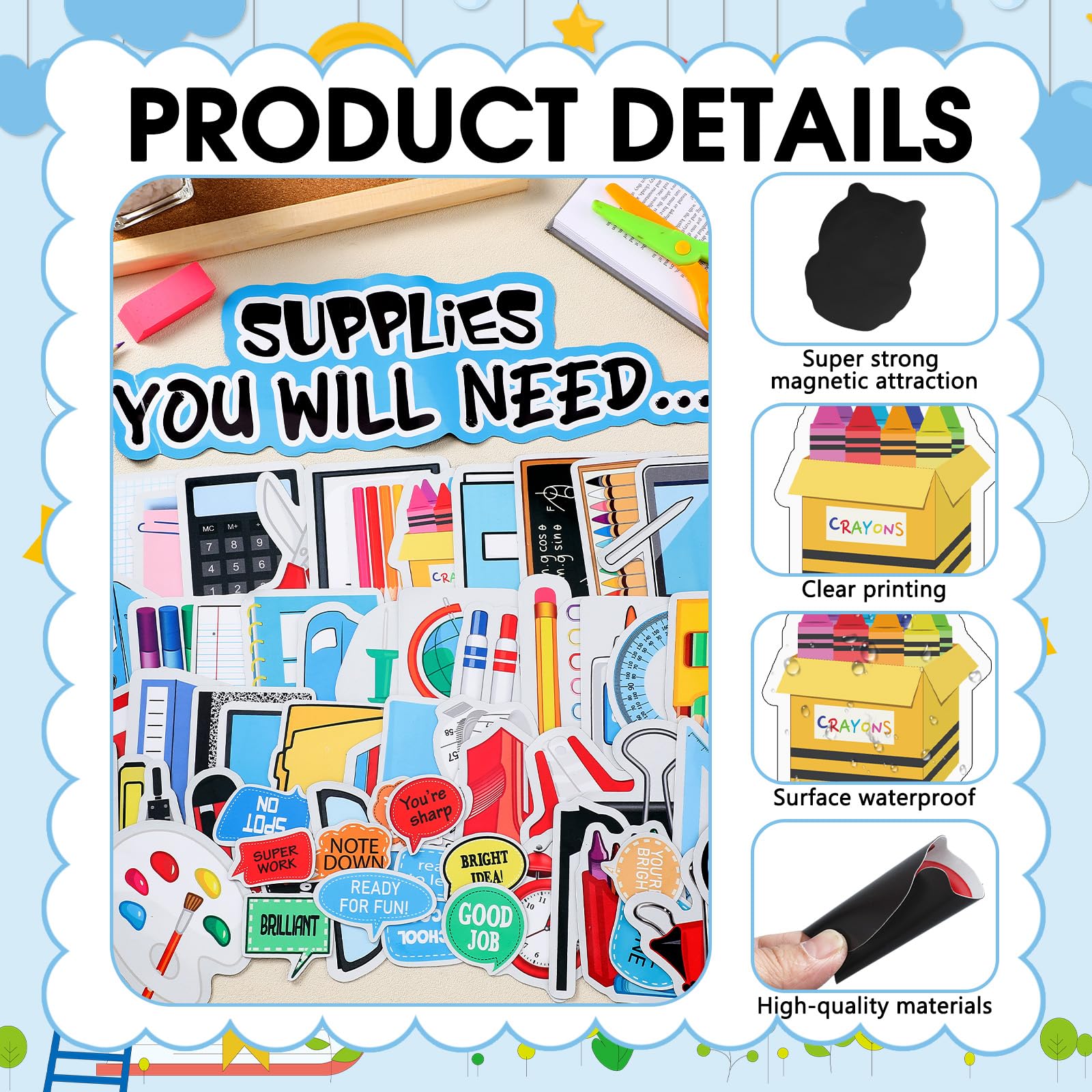 Snapklik.com : 68 Pcs Youll Need Management Magnets Classroom Must ...