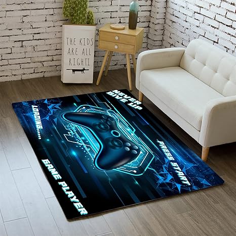 Amazon.com: Gaming Area Rug for Kids Bedroom Living Room Gamepad Gamer ...