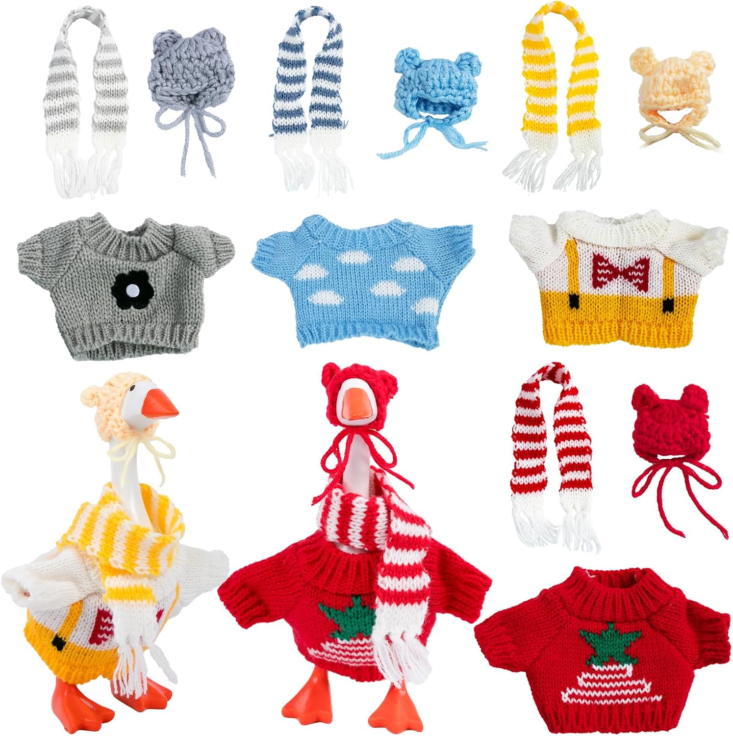 Amazon.com: Neowedding 4 Set Desk Goose Outfits 7 inches Mini Desk ...
