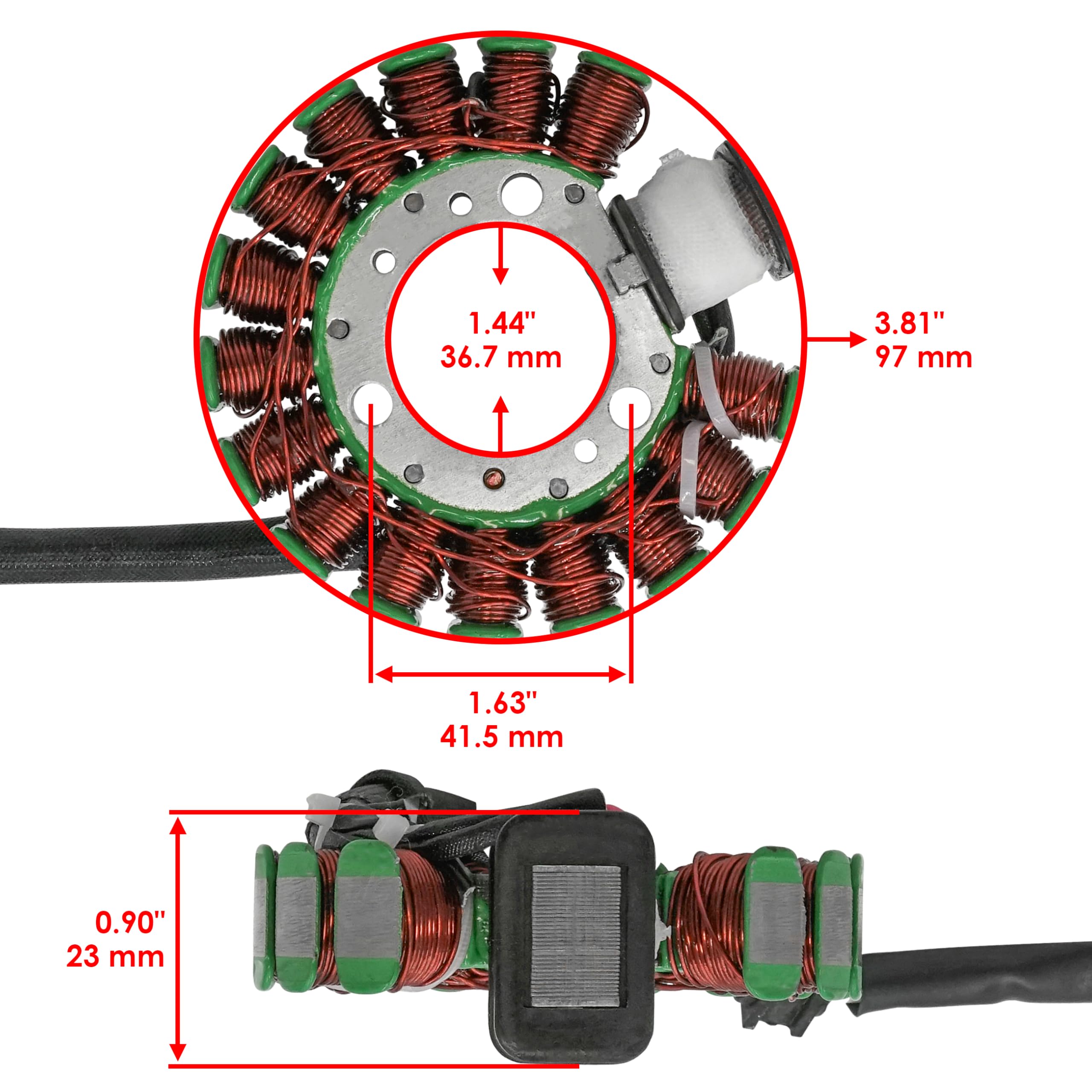 ATV Stator Replacement Caltric Stator Replacement For Yamaha 3HN-85510 ...