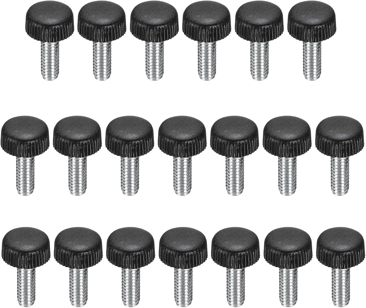 uxcell 20Pcs 4 Point Knobs, 1/4"-20 UNC 0.75" Threaded Stud Star ...