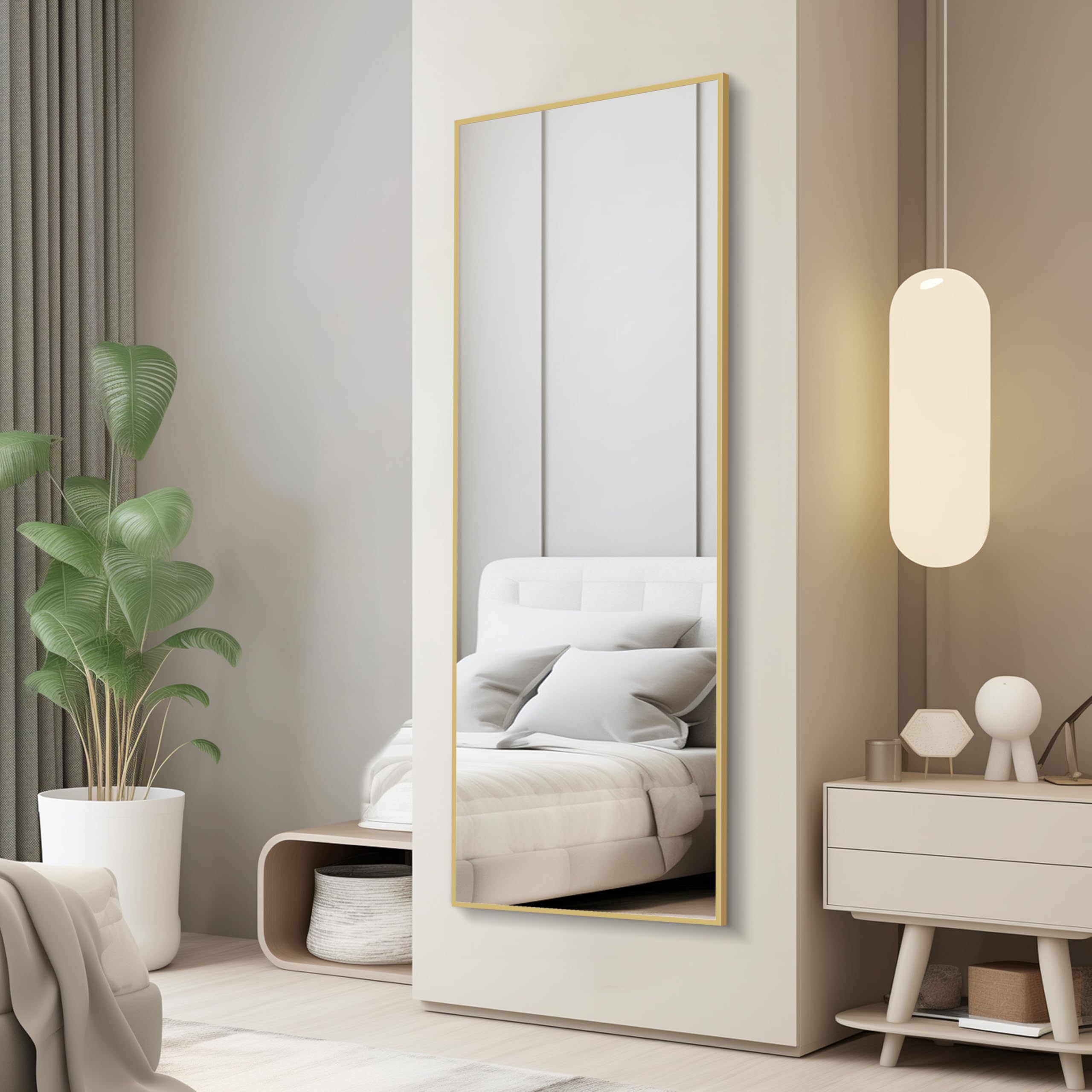 Amazon.com: Simple Deluxe Full Length Mirror, Standing Mirror Full Body ...