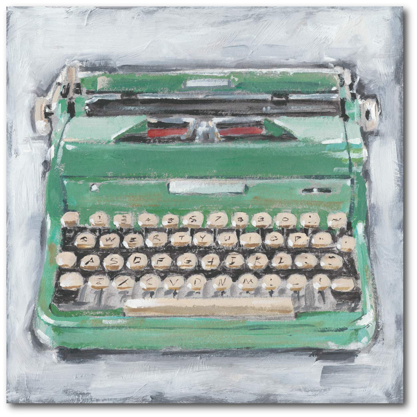 Vintage Typewriter Painting