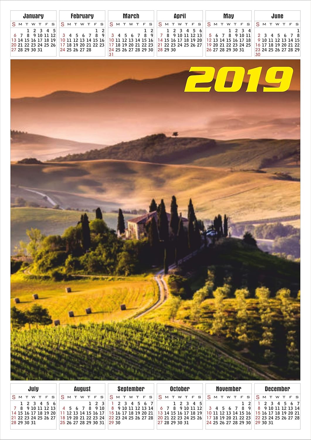 SK Graphics Wall Calendar Multicolour : Amazon.in: Office Products