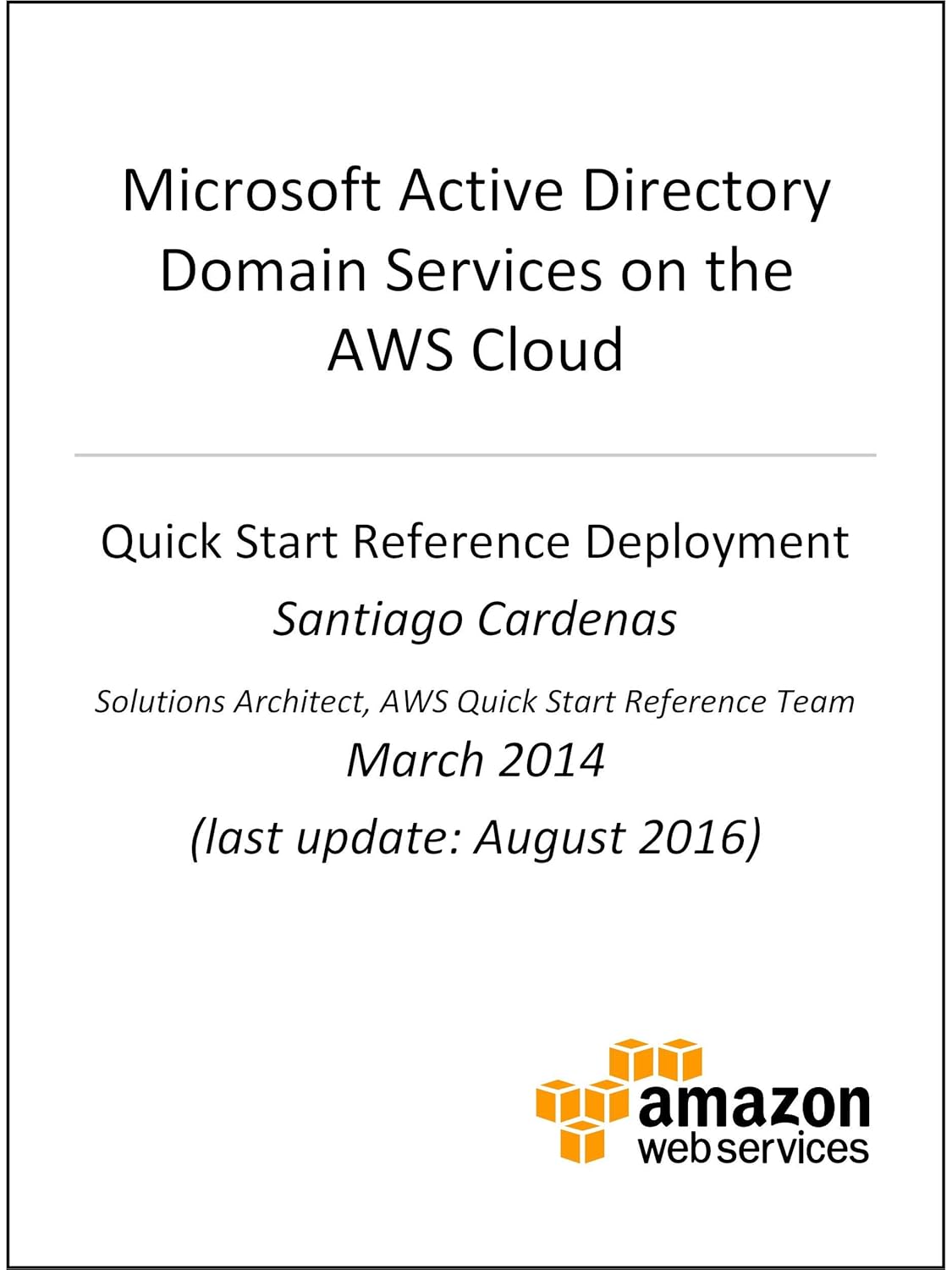 Amazon.com: Active Directory DS on AWS (AWS Quick Start) eBook ...
