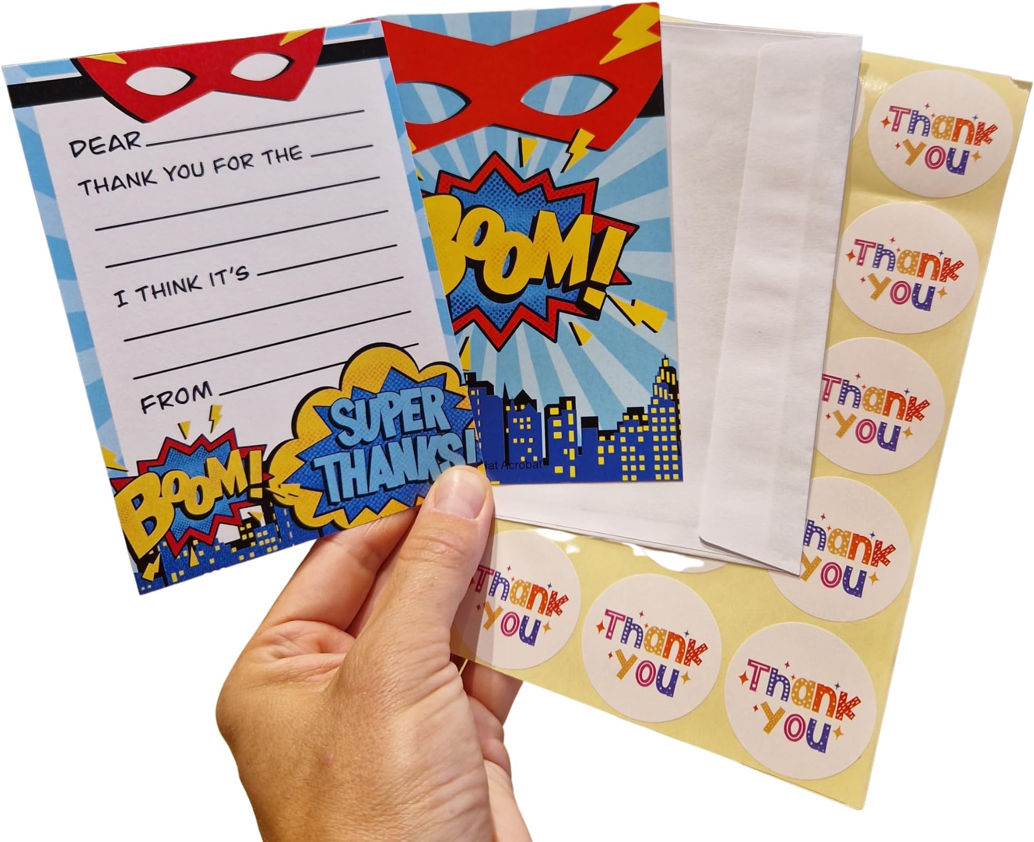 Amazon.com : Ninja Samurai Fill in The Blank Thank You Cards for Kids ...