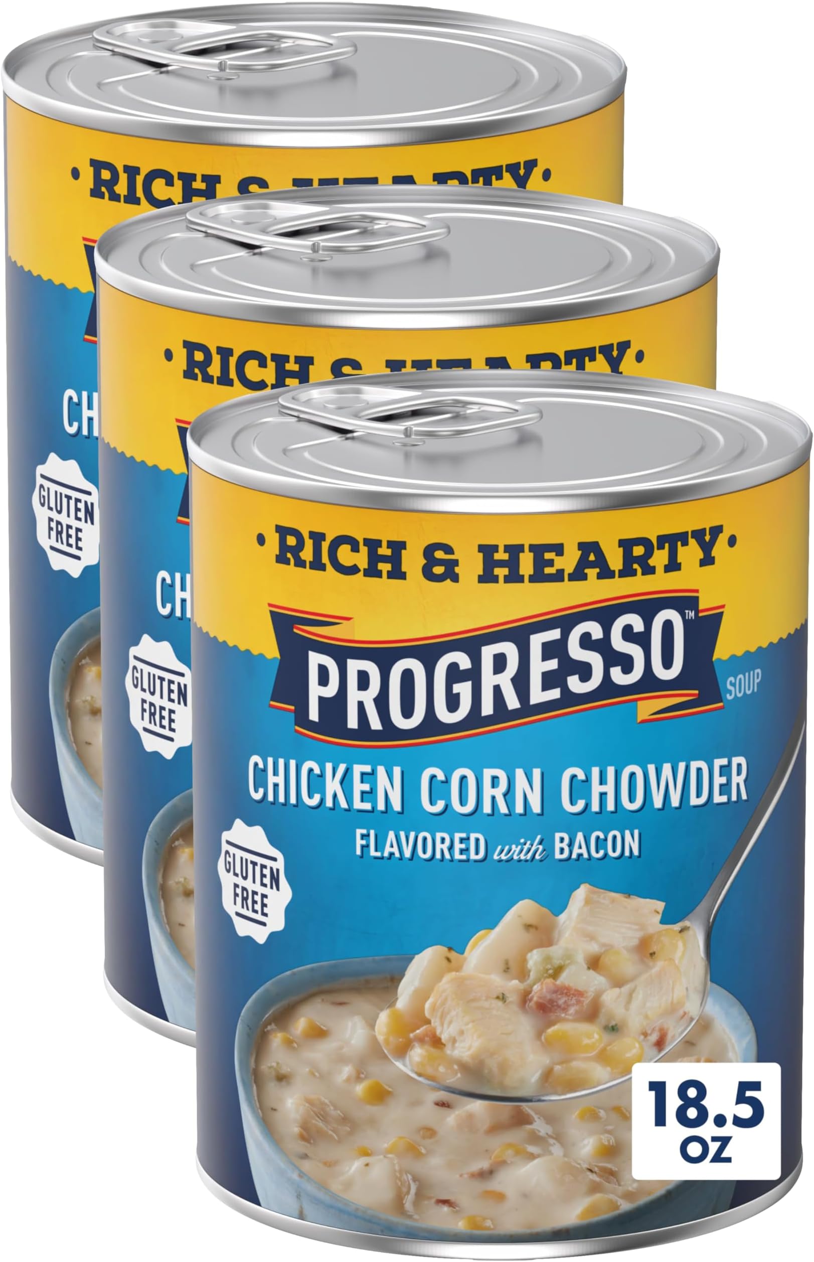 Amazon.com: Progresso Rich & Hearty, Chicken Corn Chowder Canned Soup ...