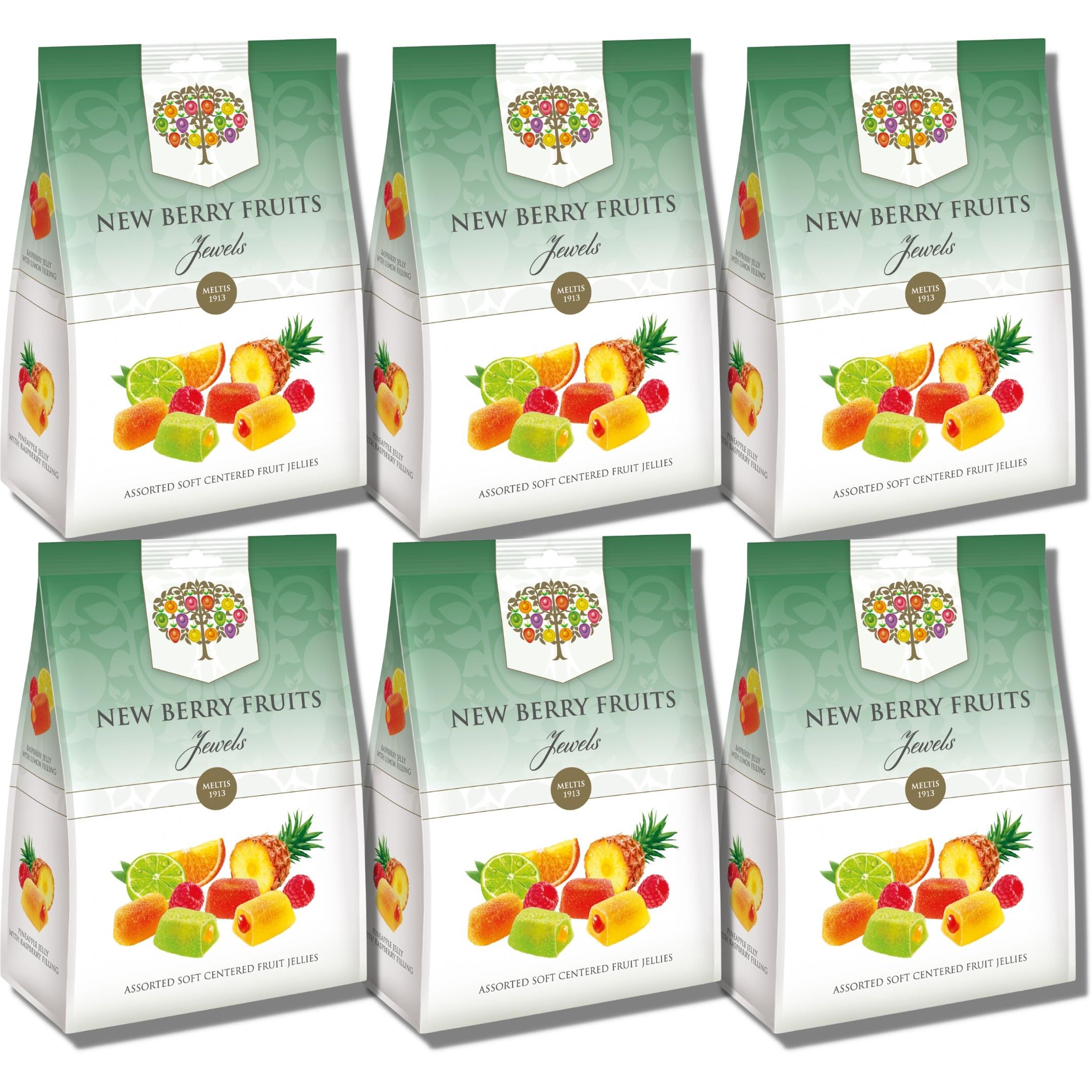 Jelly Fruits Bundle - Newberry Fruits Jewels Bag 160g 6 Packs (New ...
