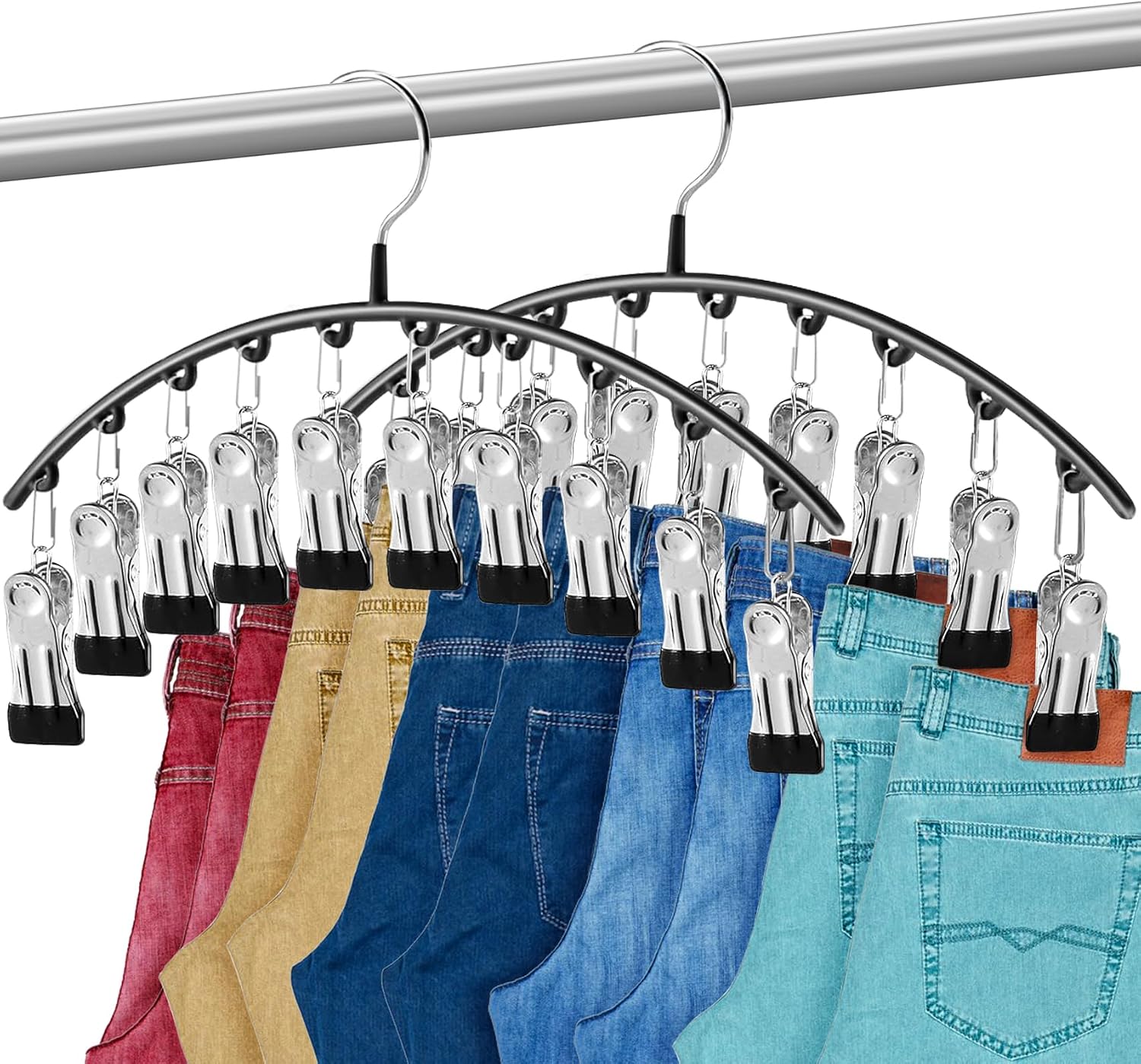 Amazon.com: Legging Organizer for Closet, Sturdy Yoga Pants Hangers Set ...
