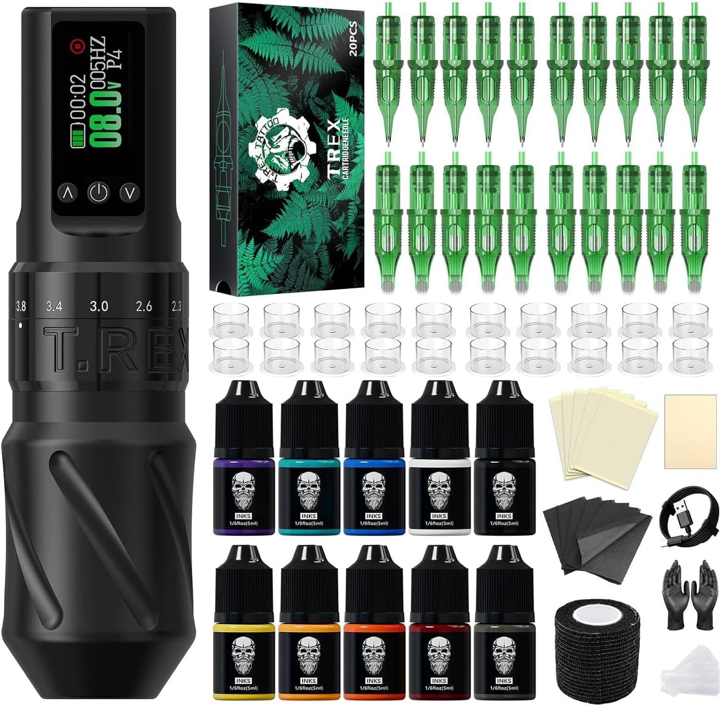 Amazon.com: Tattoo Kit Wireless Tattoo Gun Kit for Beginners Complete ...