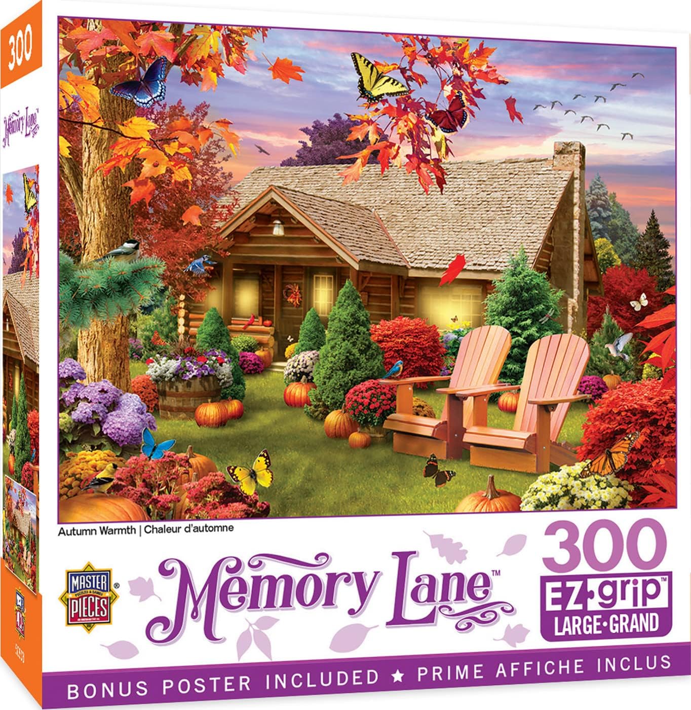 Amazon.com: Masterpieces 300 Piece EZ Grip Jigsaw Puzzle - Autumn ...