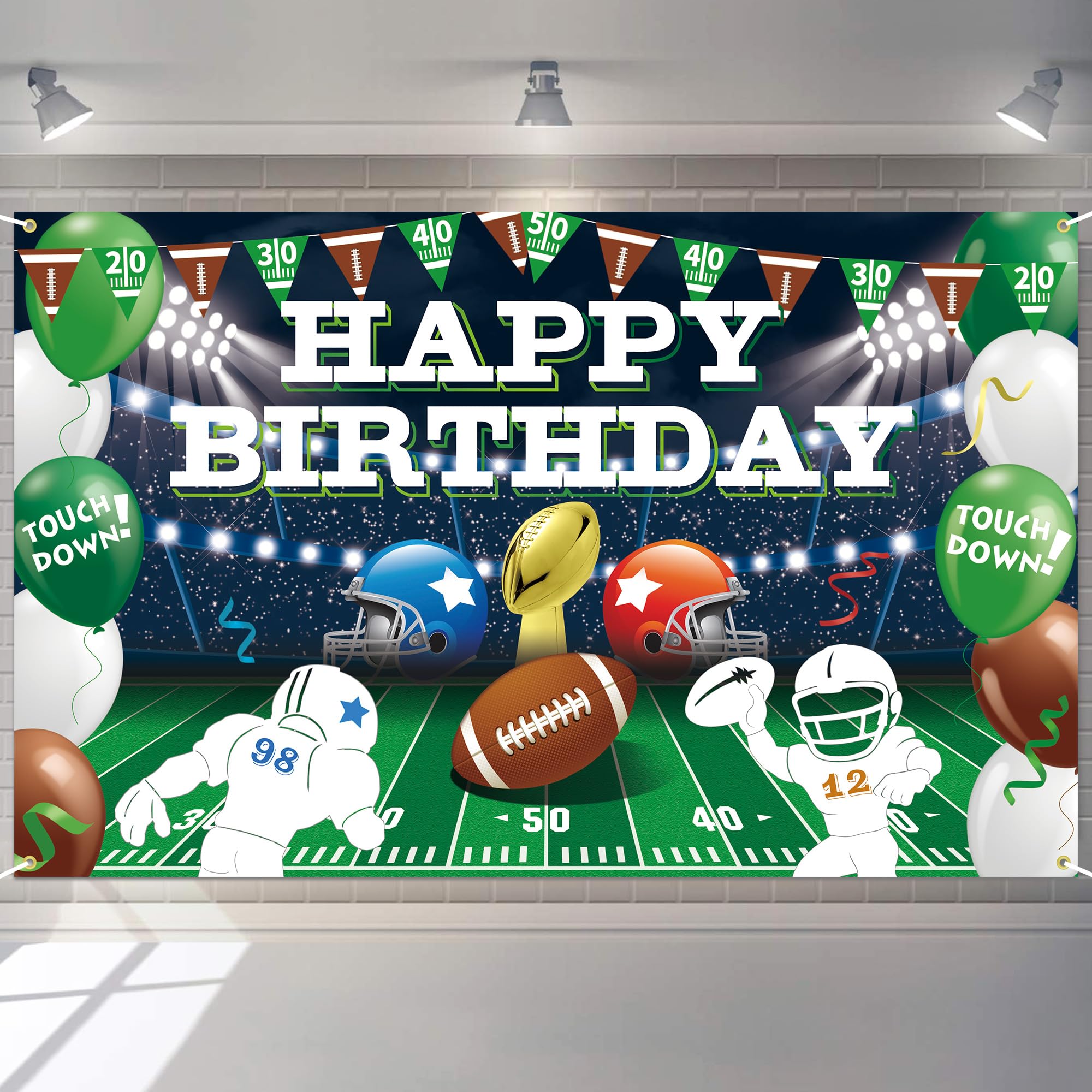 Amazon.com: Football Party Decorations,It's Game Time Football Backdrop ...
