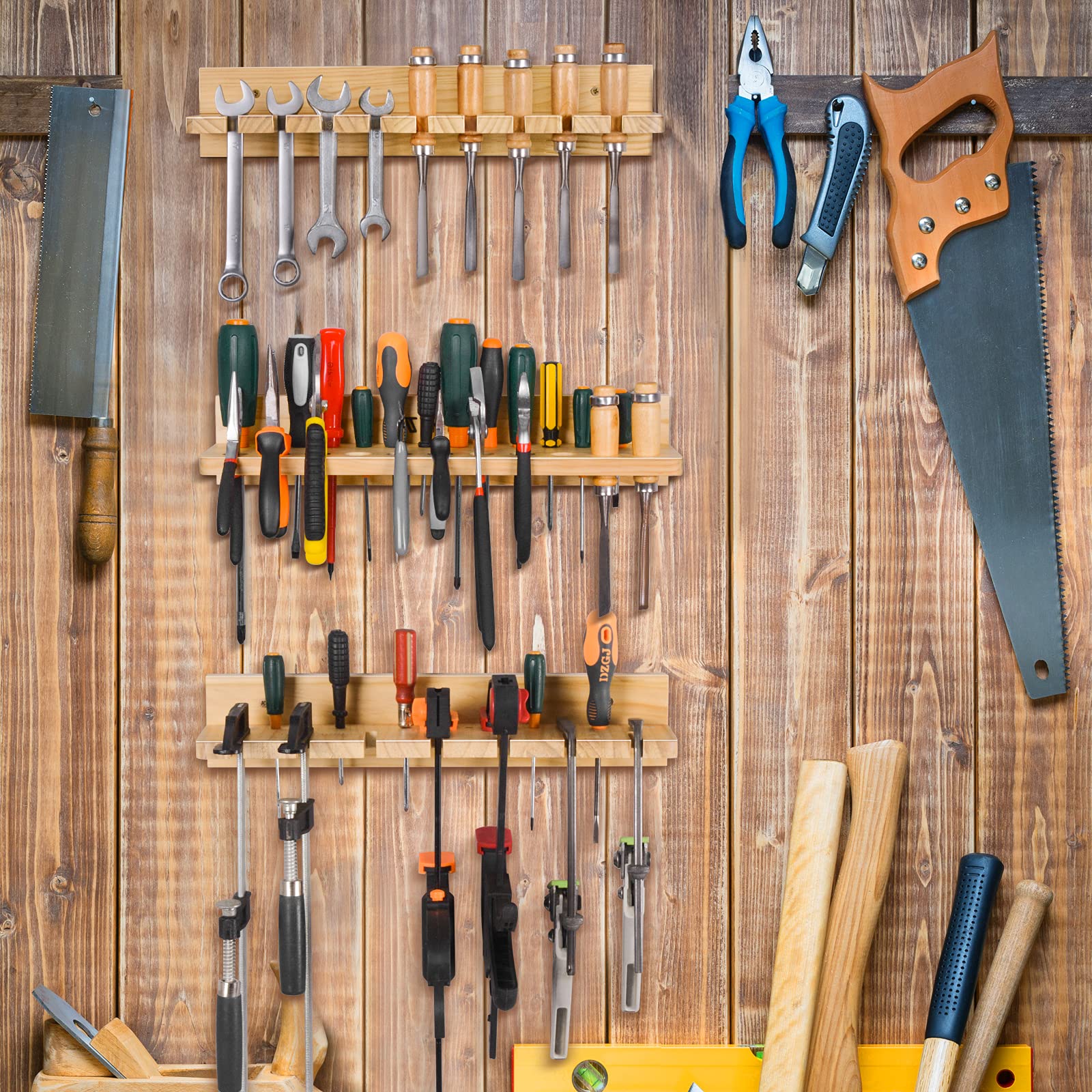 ikkle Screwdriver Holder, Wall Mounted Tool Storage Organizer, Pliers ...