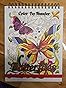 Amazon.com: SOUTHERN LOTUS Color by Number Butterfly & Flower Patterns Spiral Coloring Book ...