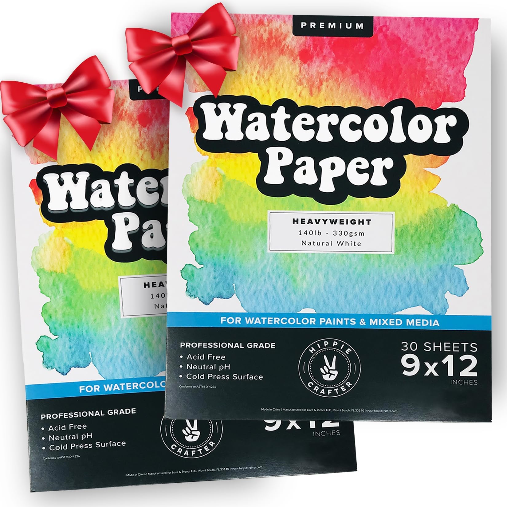 Amazon.com: Canson Pro-Art Watercolor Paper 140 Pound 9 inch x 12 (2-Pack)