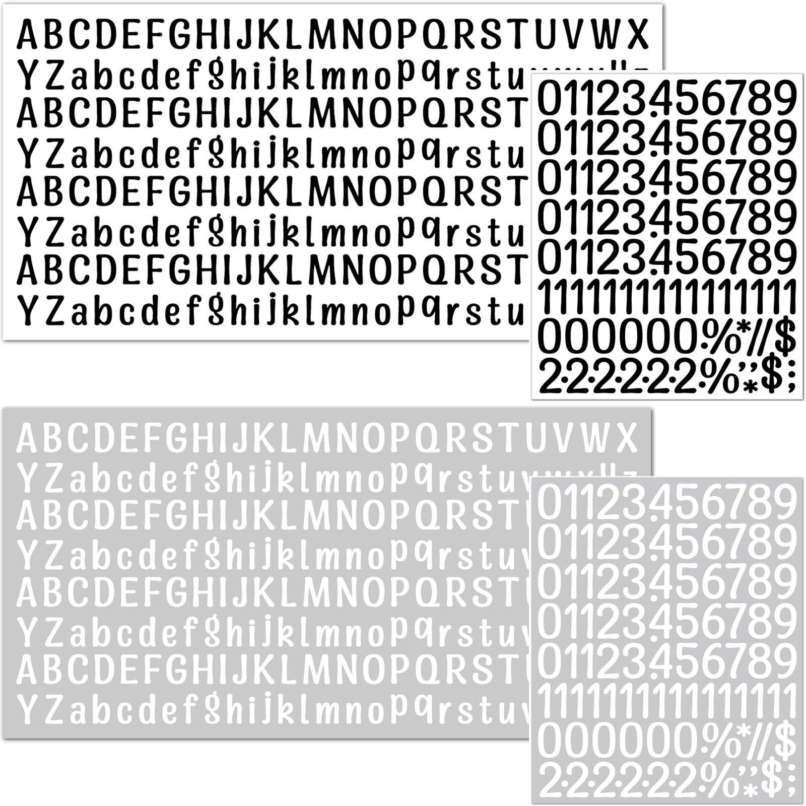 Amazon.com: 22 Sheet Small Letter Stickers 4320pcs Self-Adhesive ...