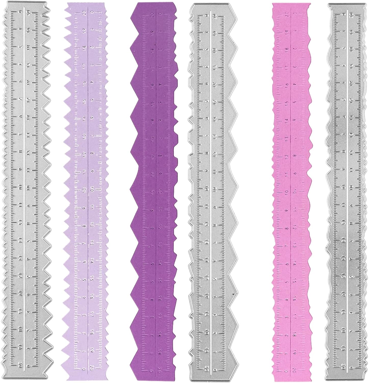 Amazon.com: 3 Pieces 8.4 Inches Metal Irregular Edges Ruler Deckle ...
