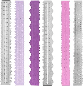 Amazon.com: 3 Pieces 8.4 Inches Metal Irregular Edges Ruler Deckle ...