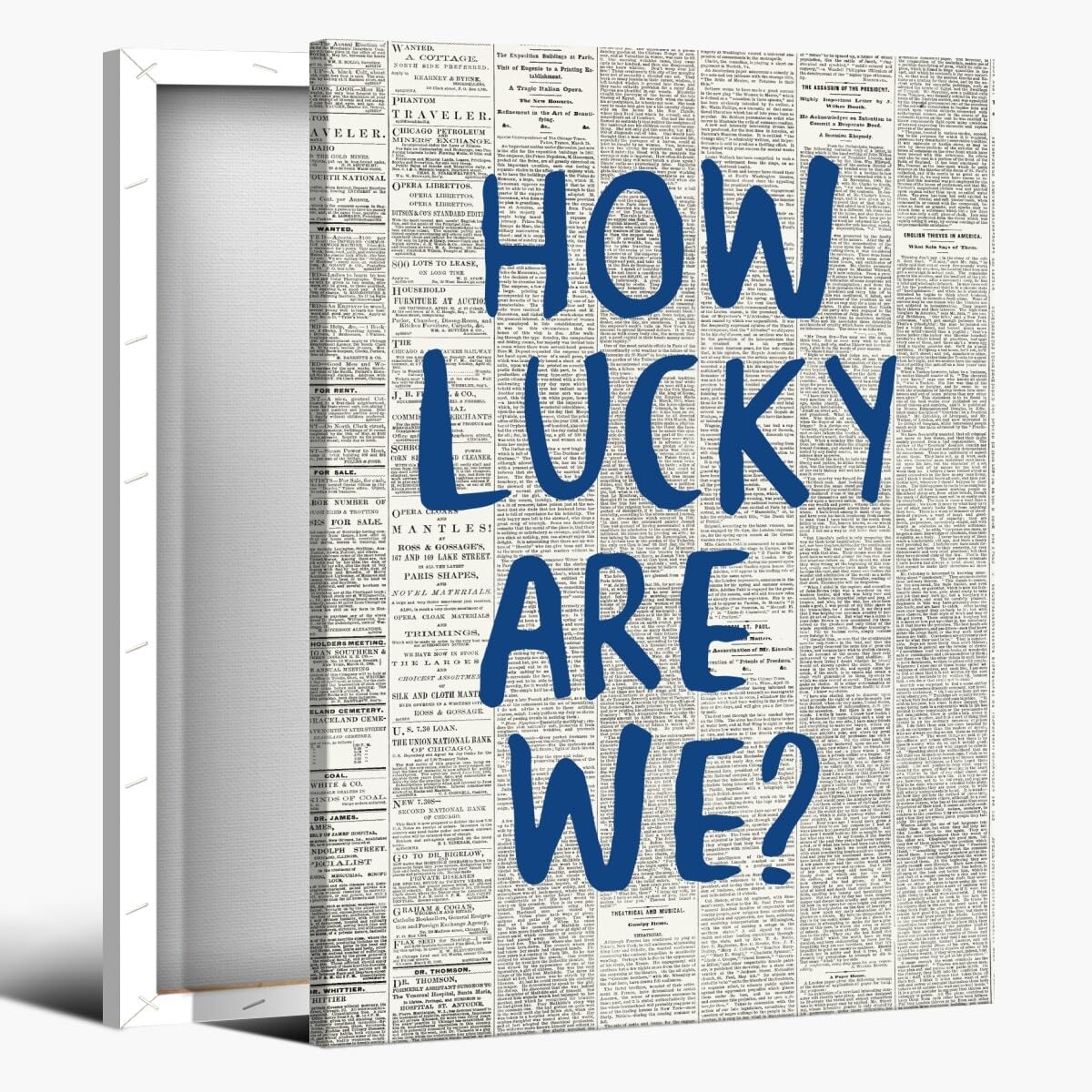 Amazon.com: Preppy Newspaper Affirmation Canvas Prints Poster Trendy ...