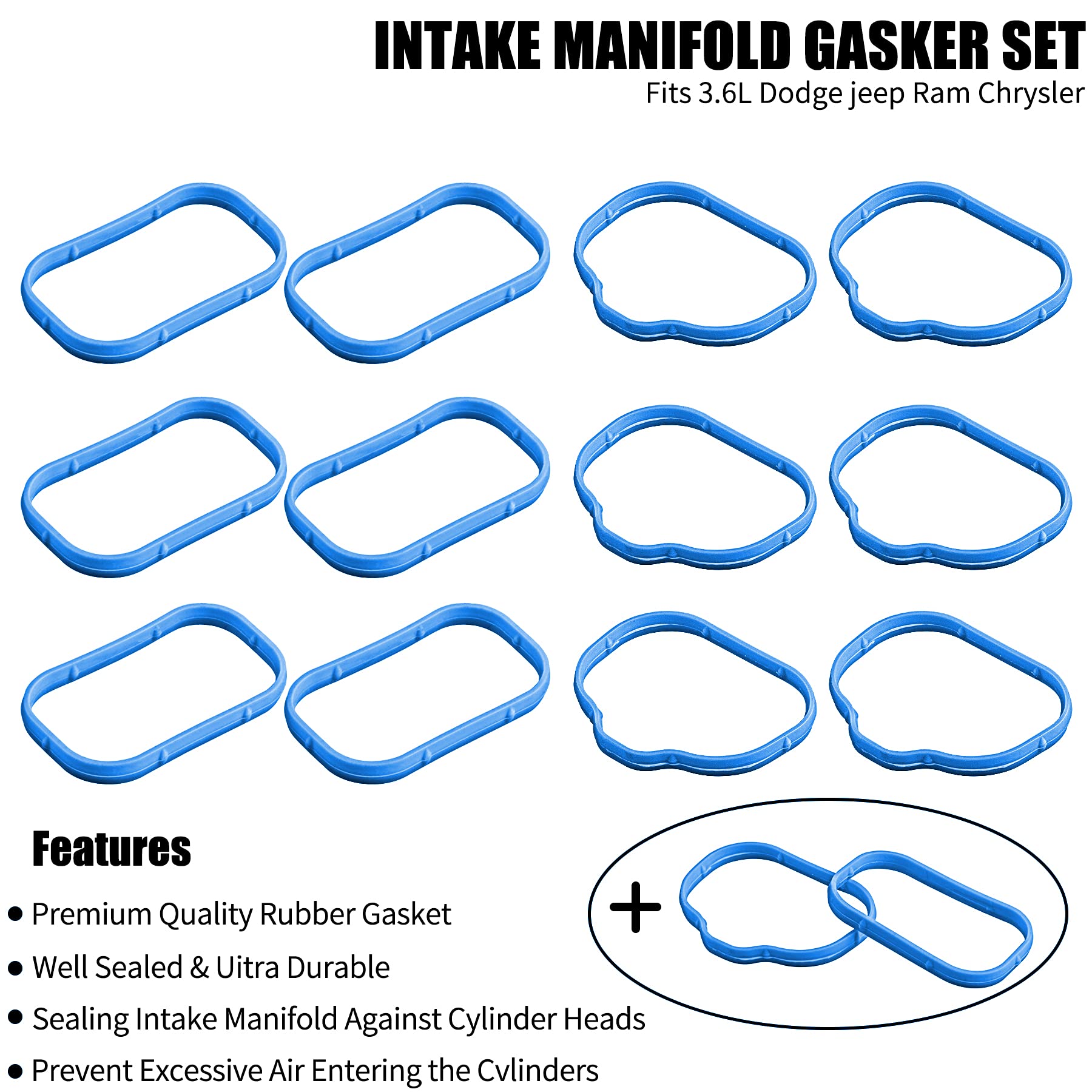 Snapklik.com : ORAEVY Intake Manifold Gaskets Lower & Upper Gasket ...