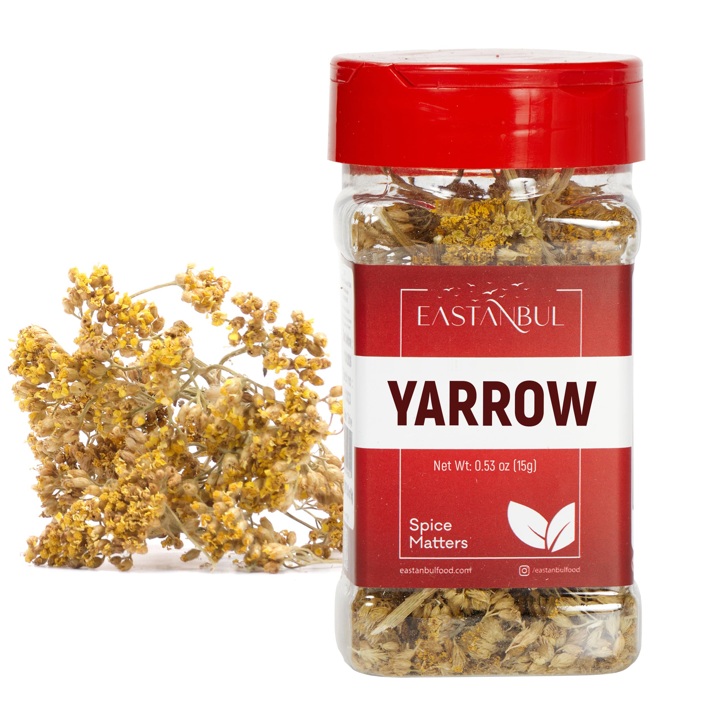 Amazon.com : Eastanbul Yarrow Tea, 0.53oz Yarrow Herb, Caffeine Free ...