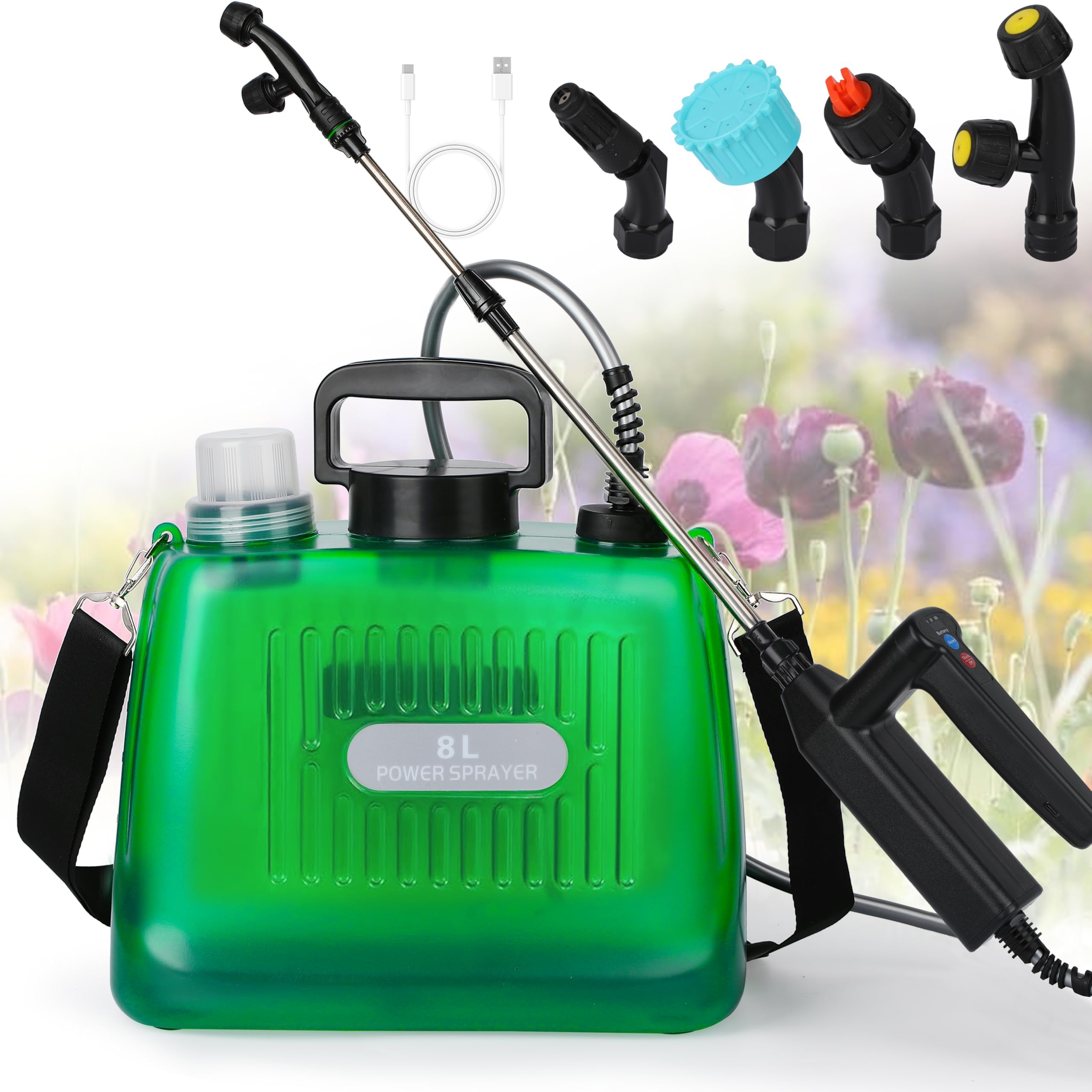 Amazon.com : Battery Powered Sprayer, New 2 Gallon Electric Garden ...