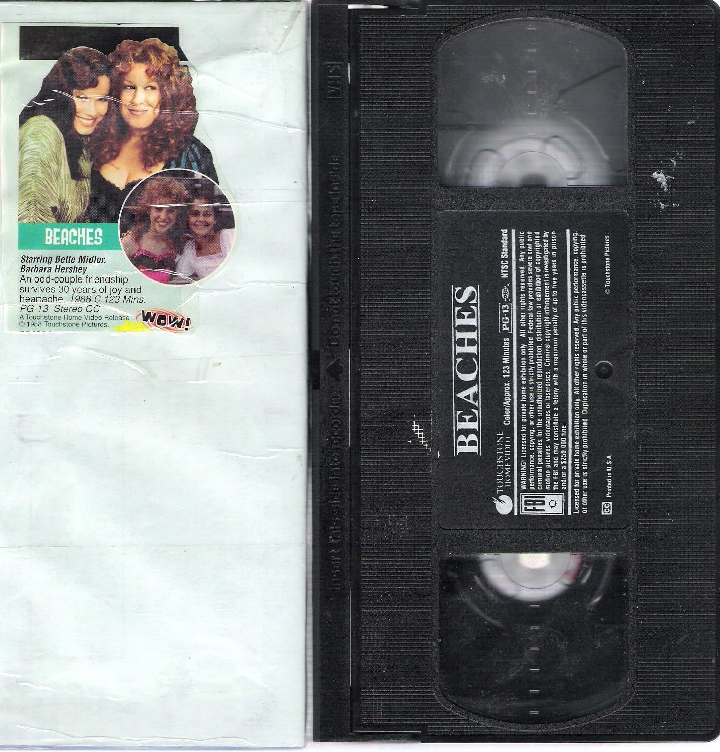 Amazon.com: Beaches [VHS] : Bette Midler, Barbara Hershey, John Heard ...