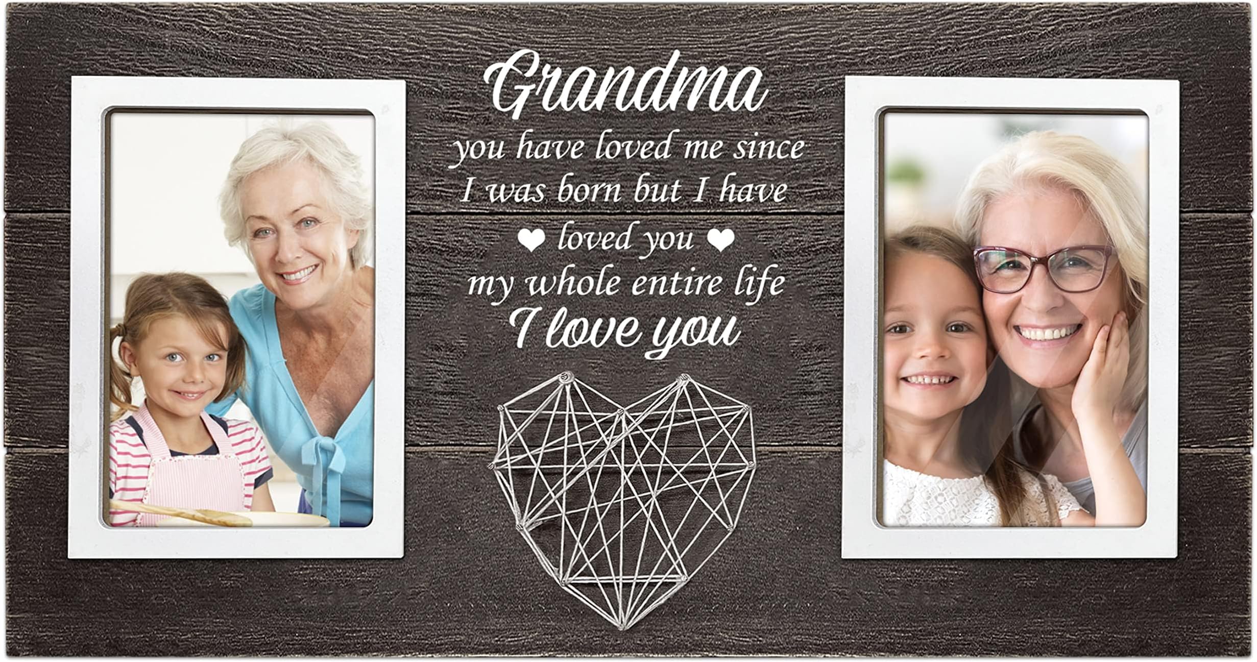 Amazon.com - KATE POSH Grandma and Me Engraved Natural Wood Picture ...
